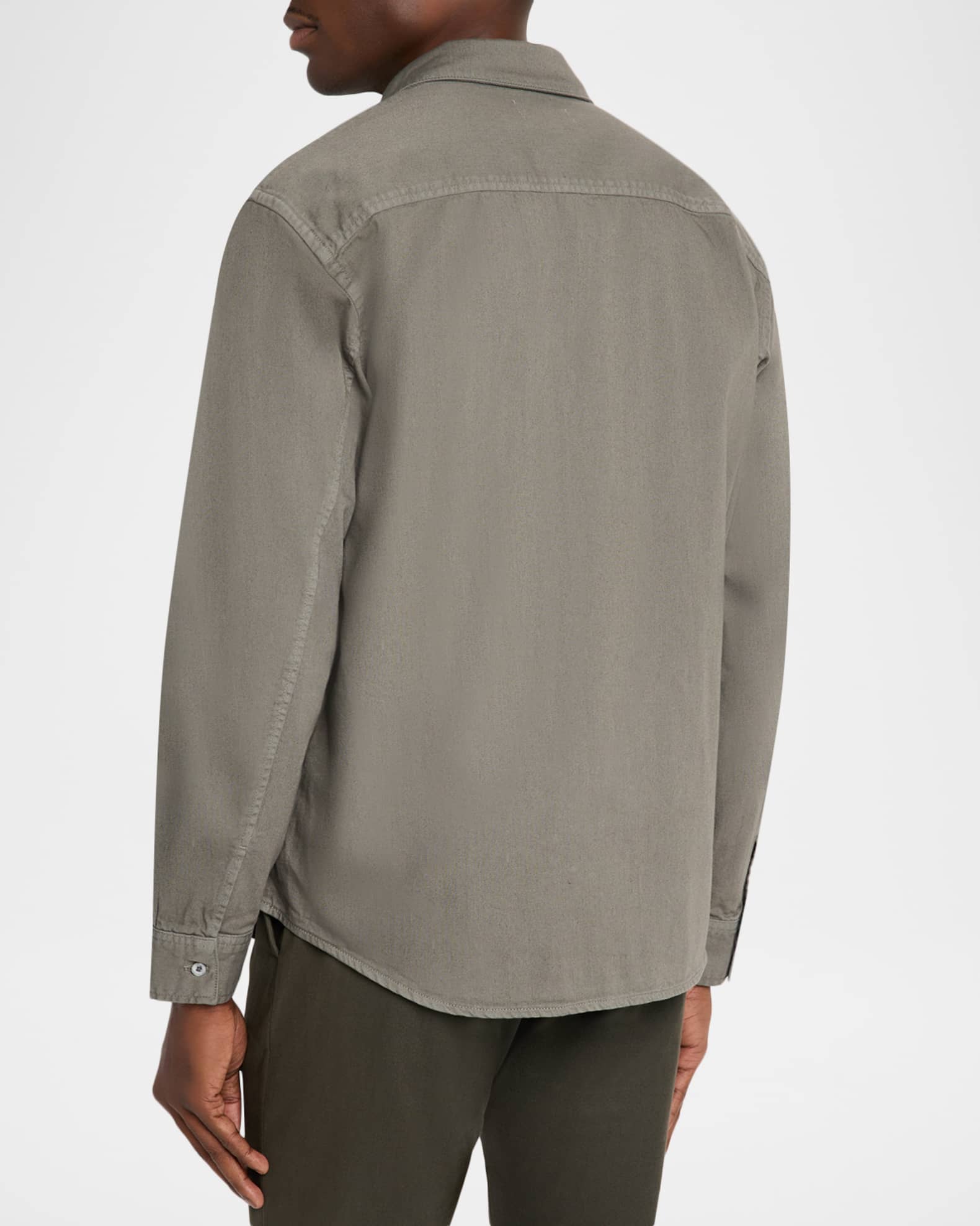 FRAME Men's Cotton Modern-Fit Button-Down Shirt | Neiman Marcus