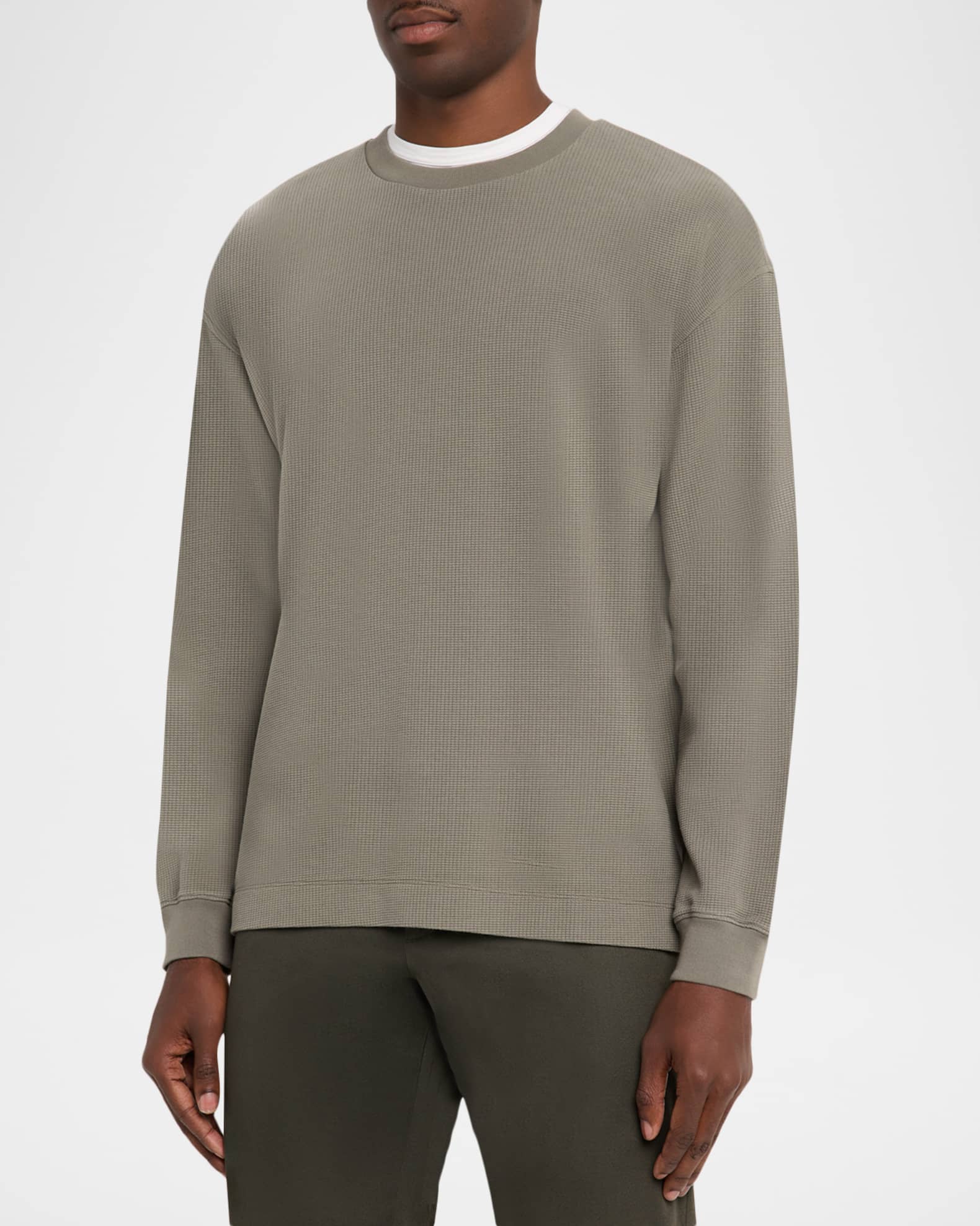 Men's Cotton Waffle Textured Long-Sleeve T-Shirt | Neiman Marcus