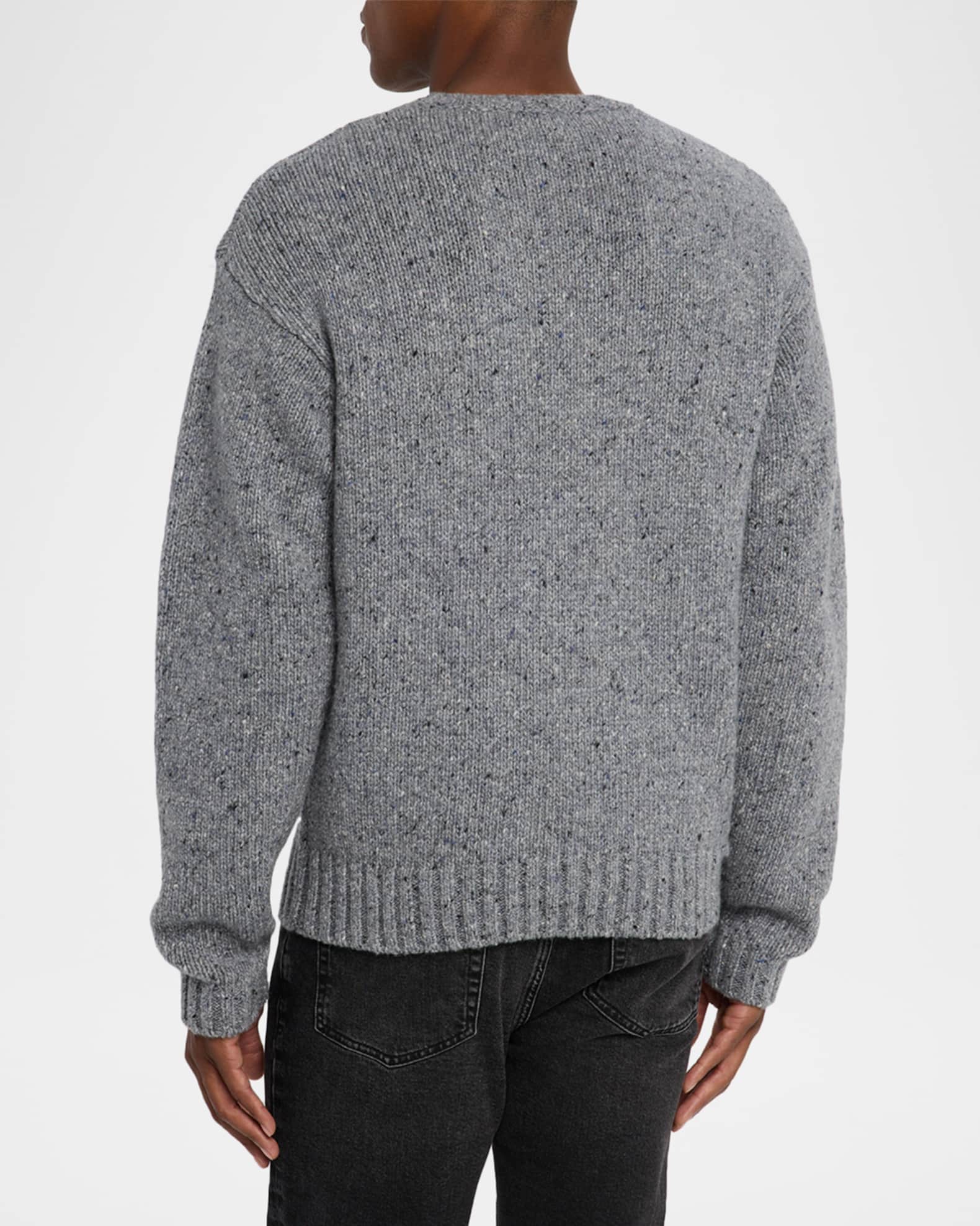 FRAME Men's Melange Knit Crewneck Sweater | Neiman Marcus