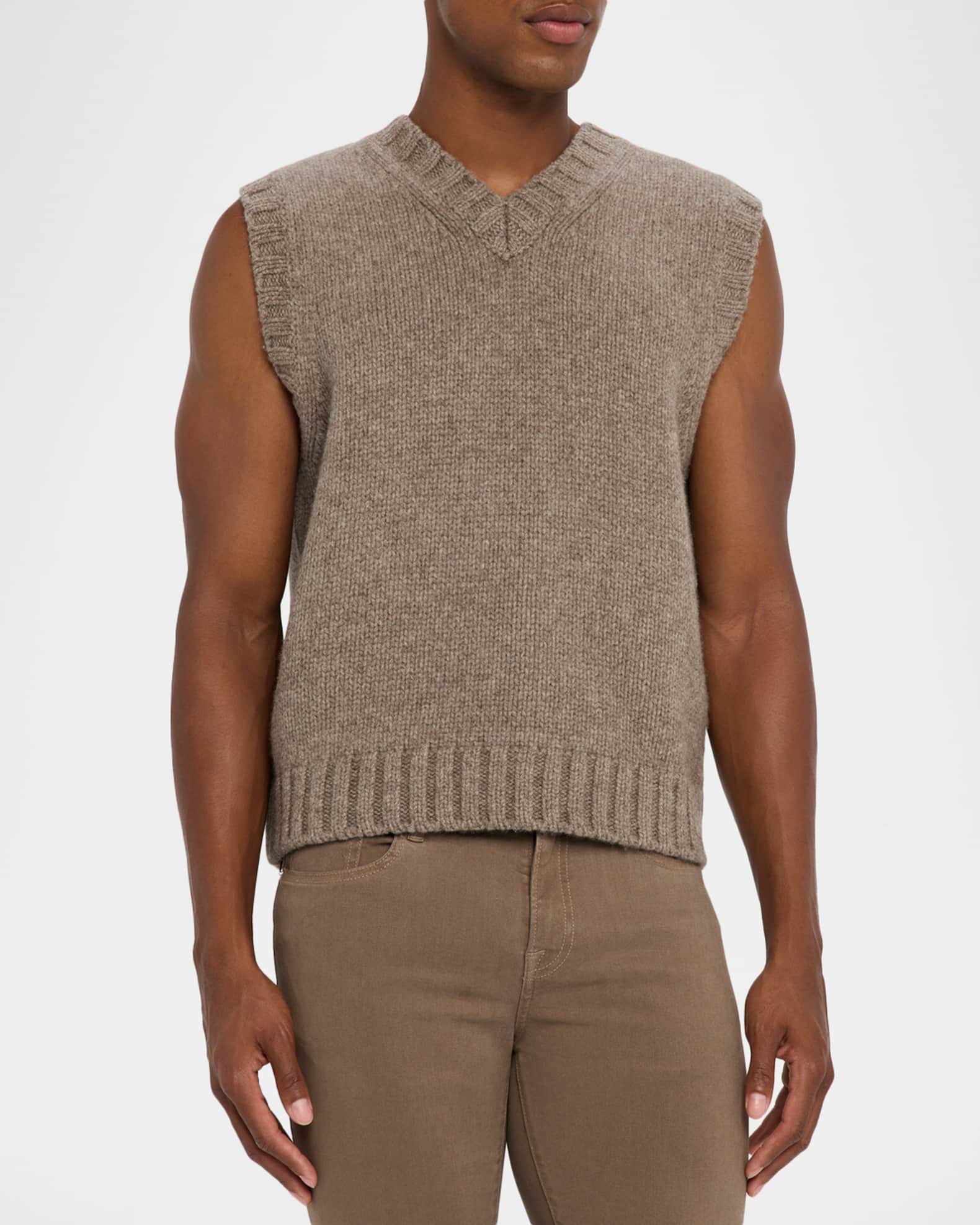 FRAME Men's Yak Wool Knit Vest | Neiman Marcus