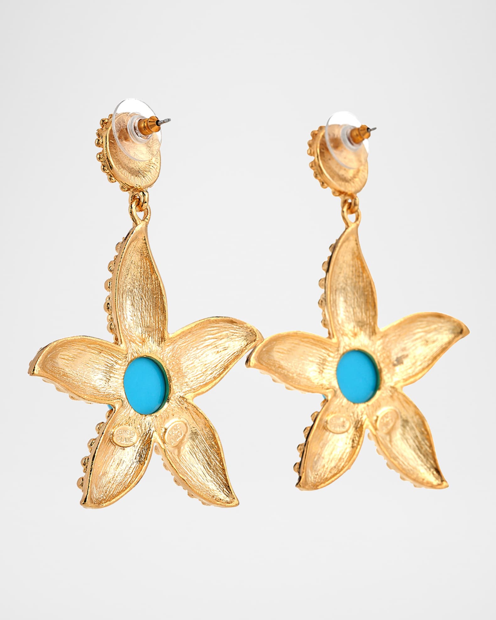 Kenneth Jay Lane Starfish Cabochon Earrings | Neiman Marcus