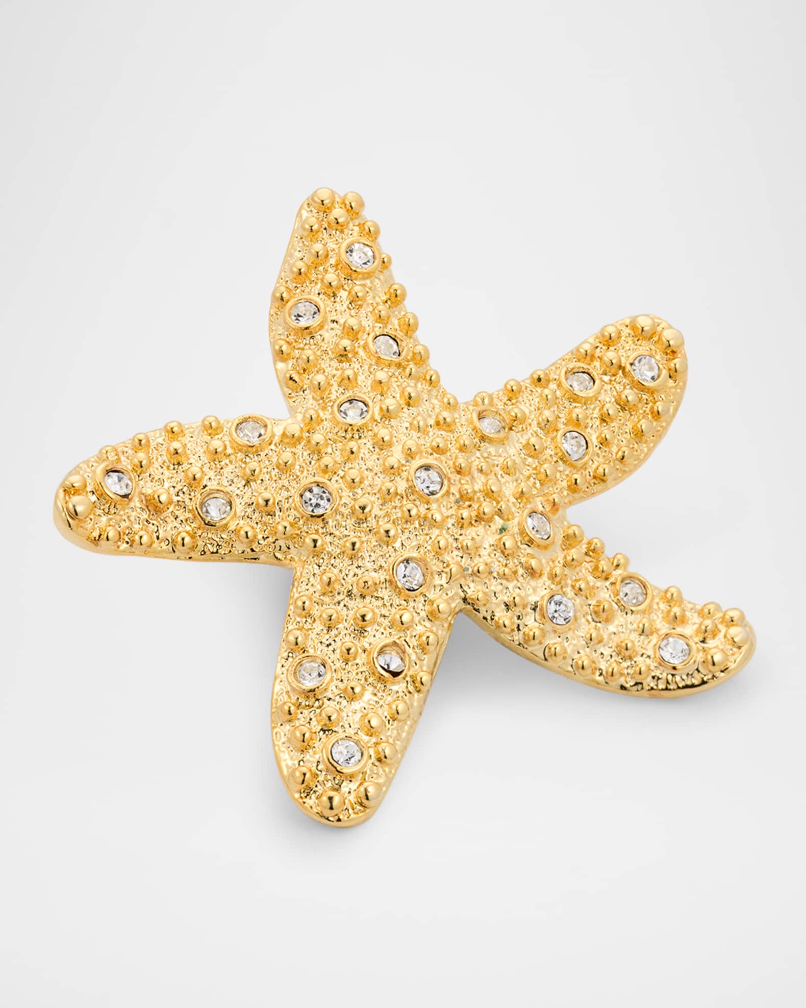 Kenneth Jay Lane Crystal Starfish Pin | Neiman Marcus