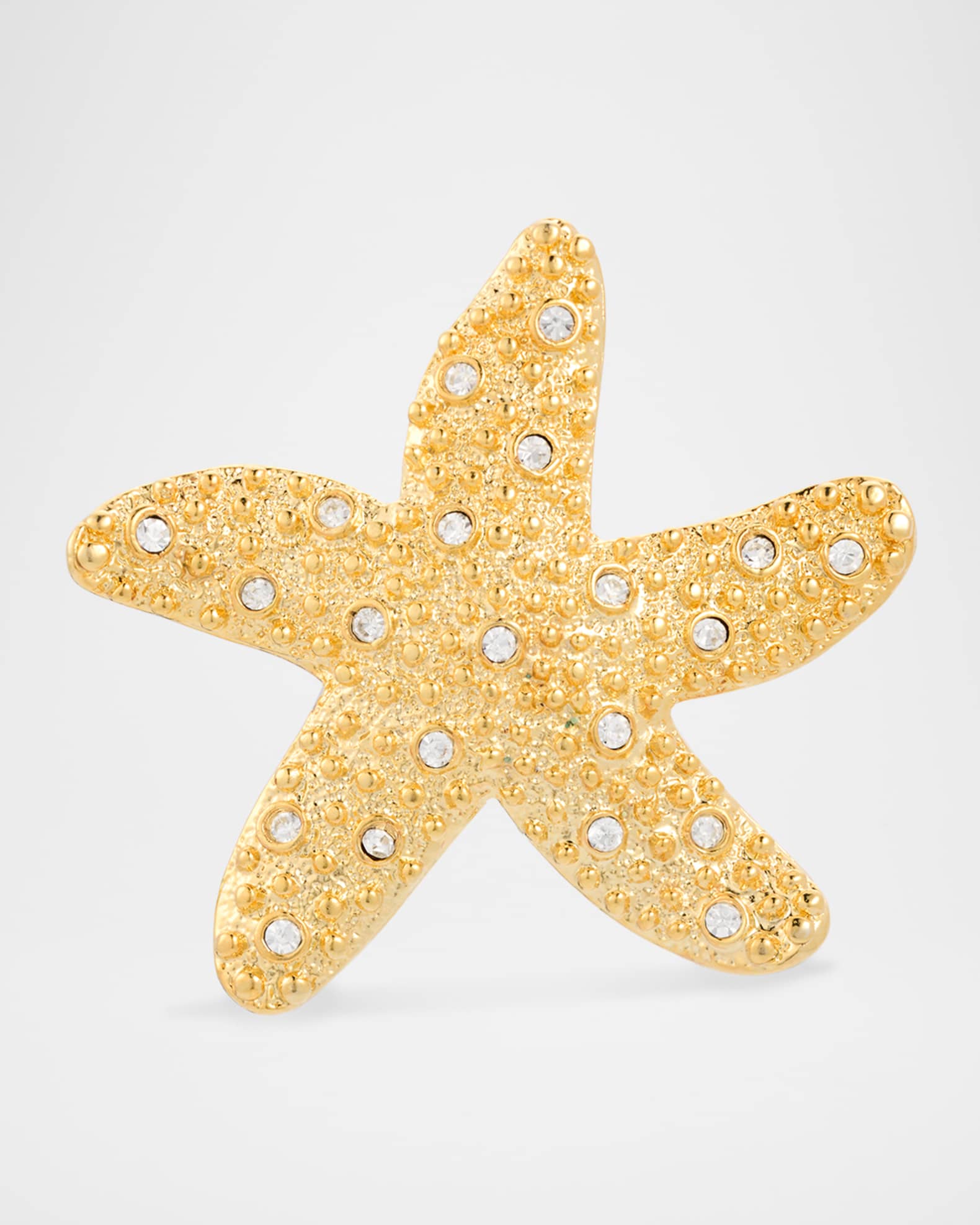 Kenneth Jay Lane Crystal Starfish Pin | Neiman Marcus