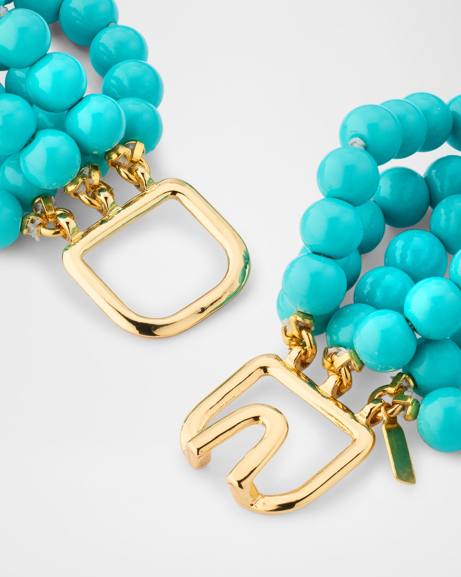 Kenneth Jay Lane Six Row Turquoise Bead Necklace | Neiman Marcus