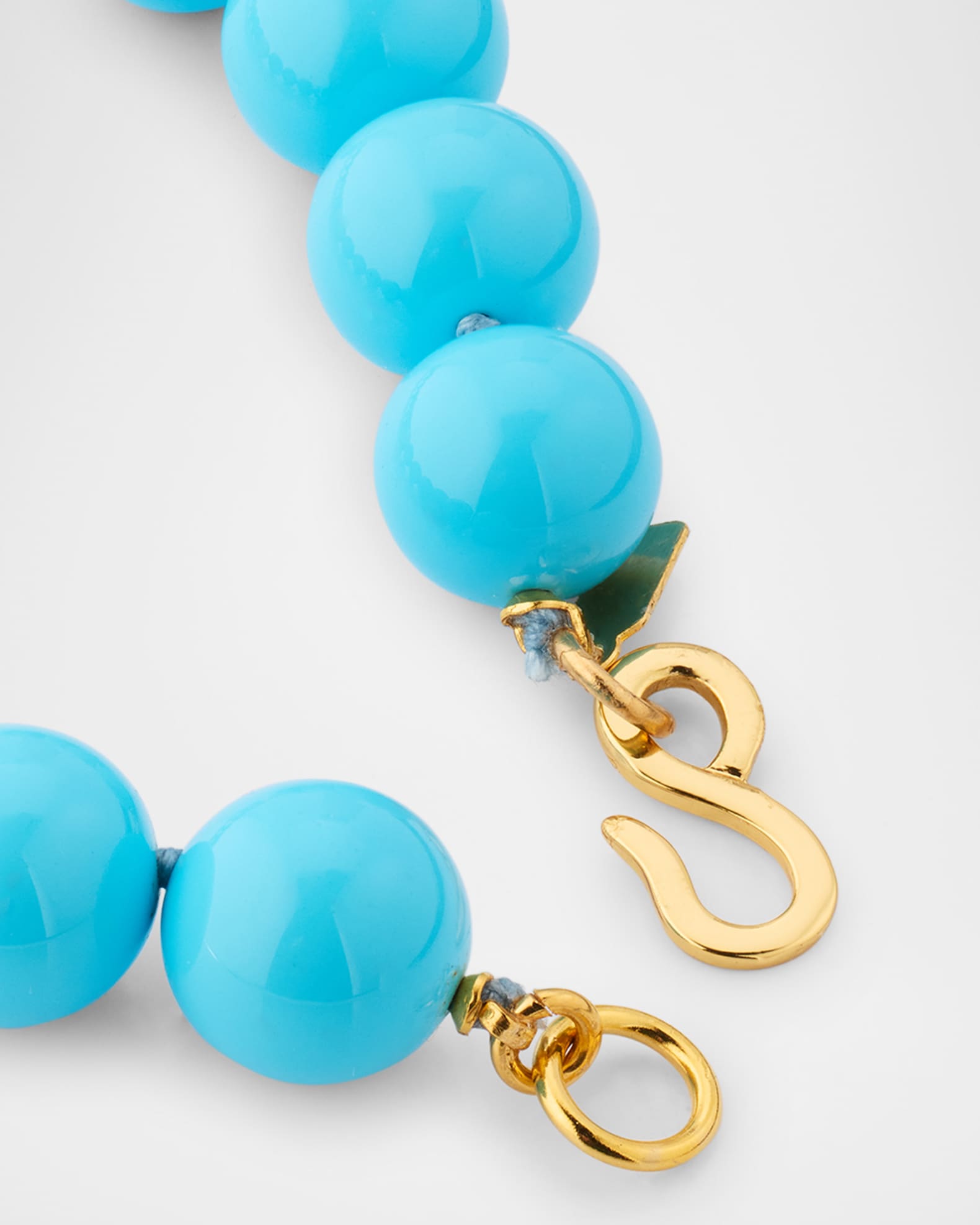 Kenneth Jay Lane Turquoise and Gold Beads Necklace | Neiman Marcus