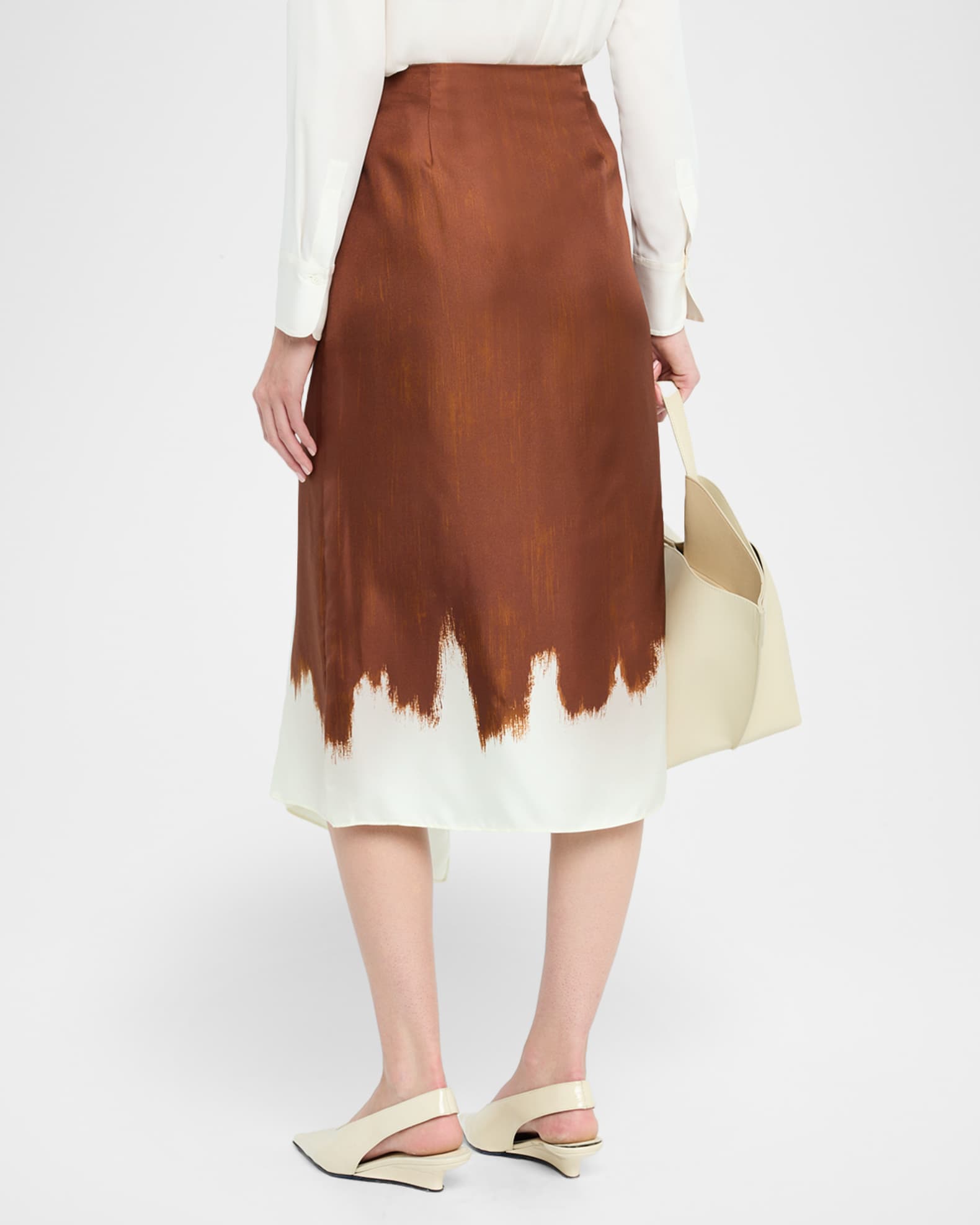 Proenza Schouler Amery Double Printed Silk Twill Skirt | Neiman Marcus