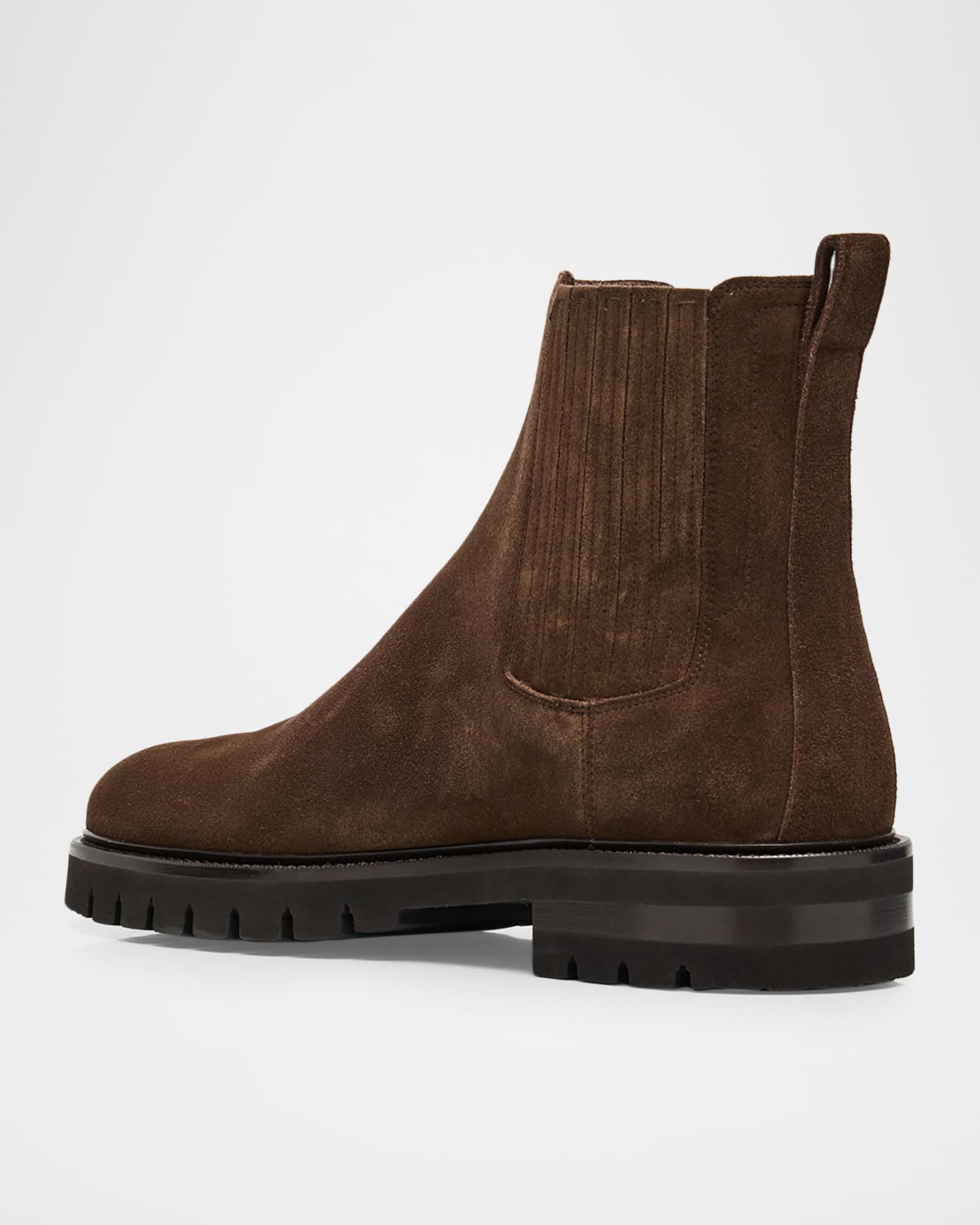 Ferragamo Men's Asphalt Suede Chelsea Boots | Neiman Marcus