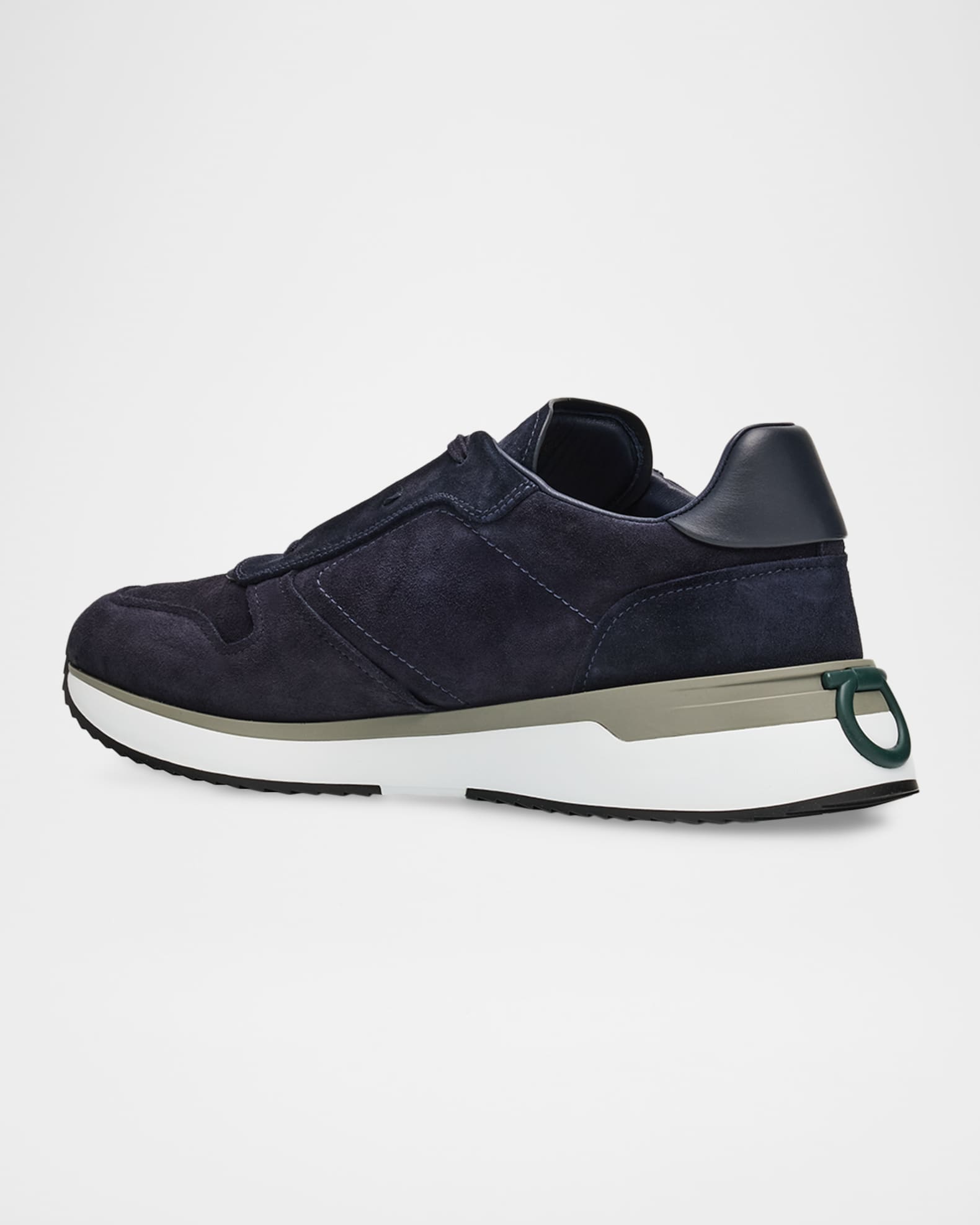 Ferragamo Men's America Suede Low-Top Sneakers | Neiman Marcus