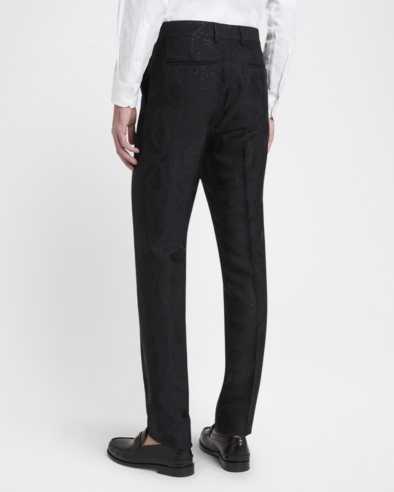 Versace Men's Barocco Jacquard Formal Pants | Neiman Marcus