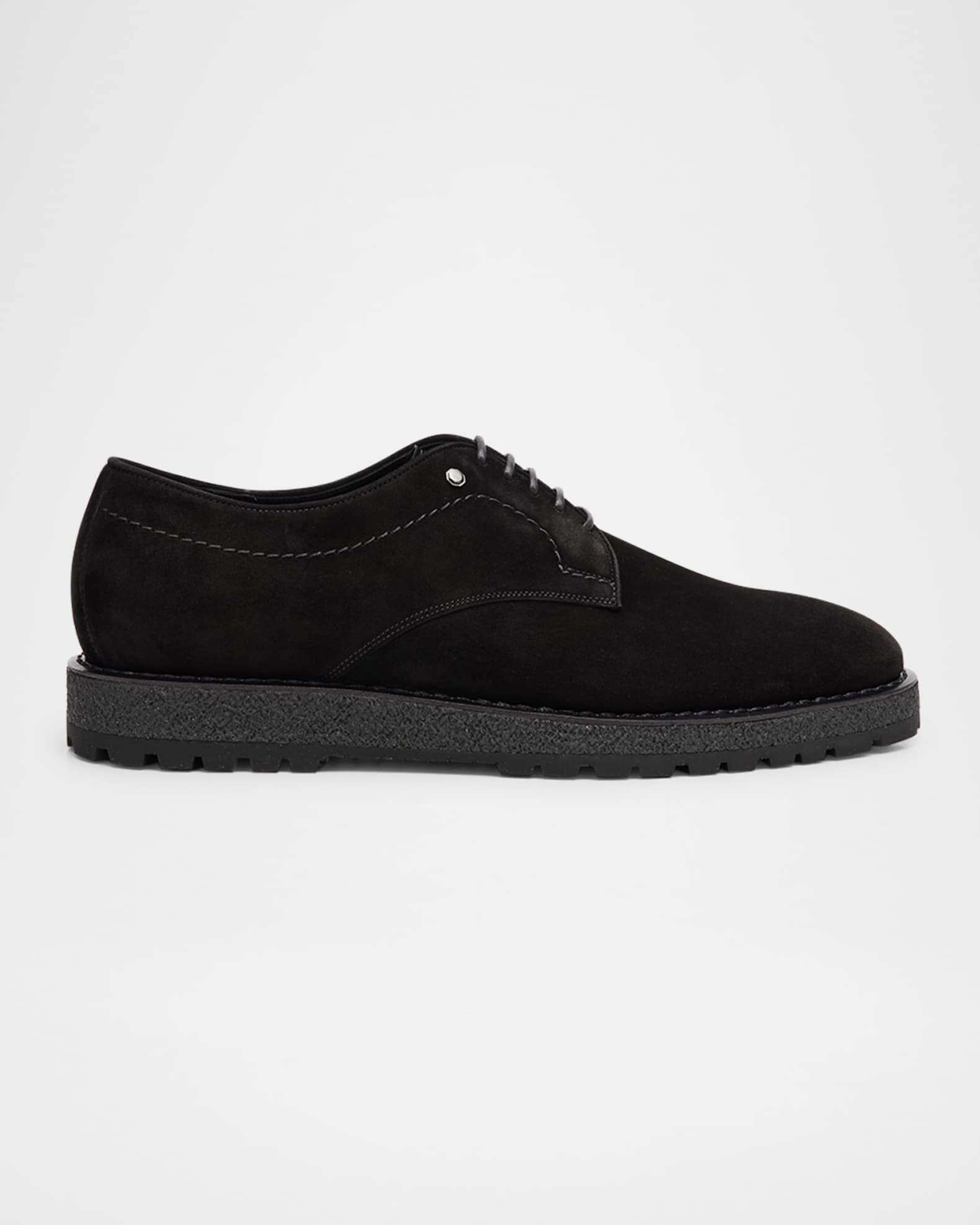 Stefano Ricci Men's Suede Crepe-Sole Derby Sneakers | Neiman Marcus