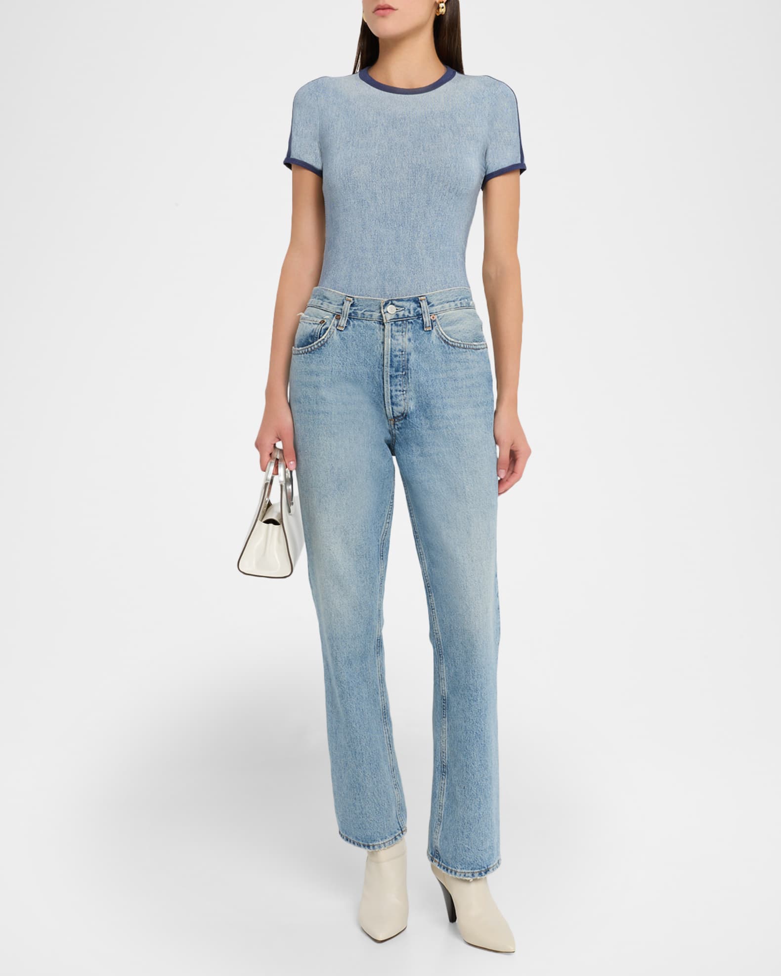 Rag & Bone Miramar Track Baby Tee | Neiman Marcus