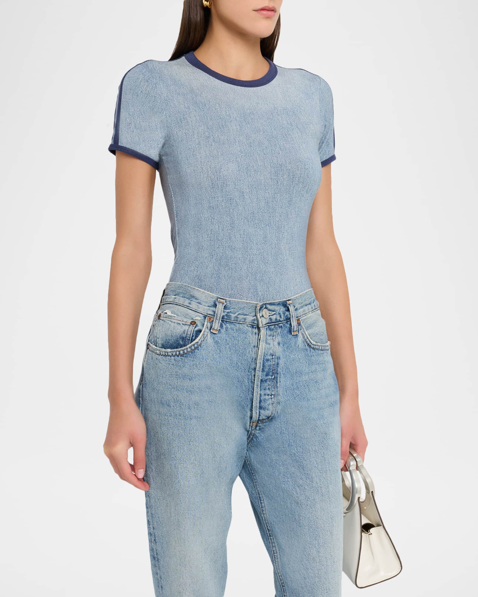 Rag & Bone Miramar Track Baby Tee | Neiman Marcus