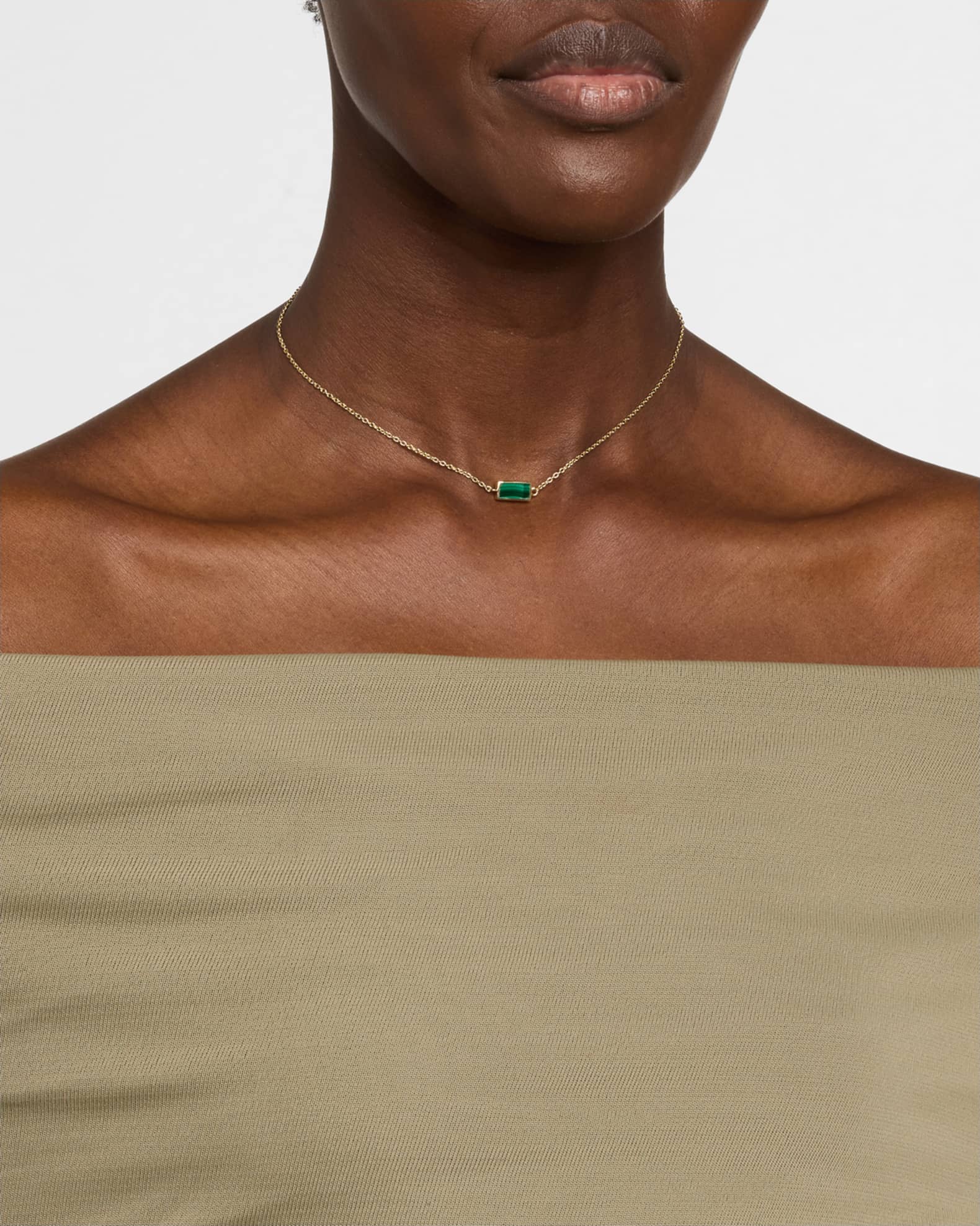 Jan Leslie Single Station Rectangle Dash Necklace | Neiman Marcus