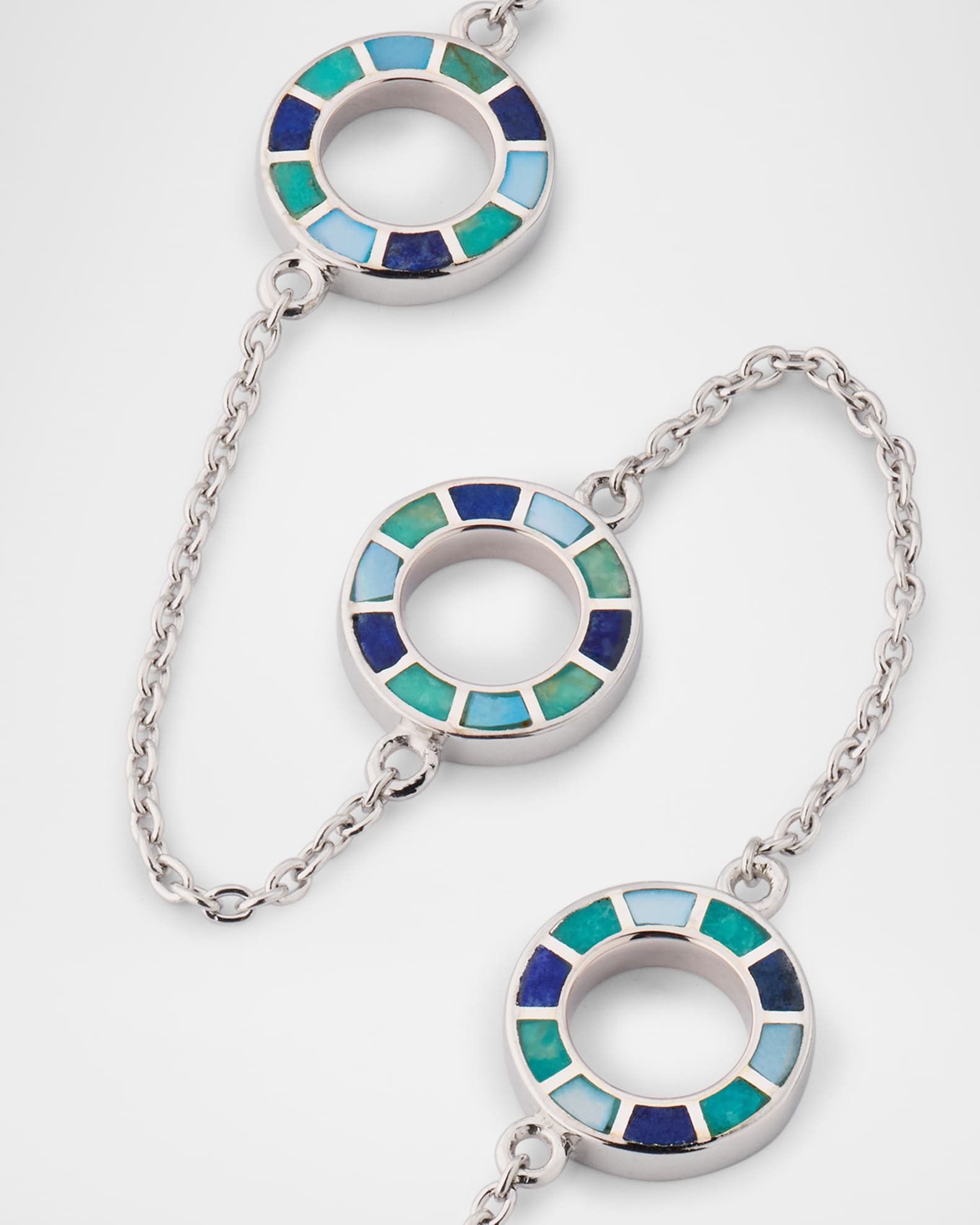 Jan Leslie Lapis, Blue MOP and Turquoise Dash Circle Triple Station ...