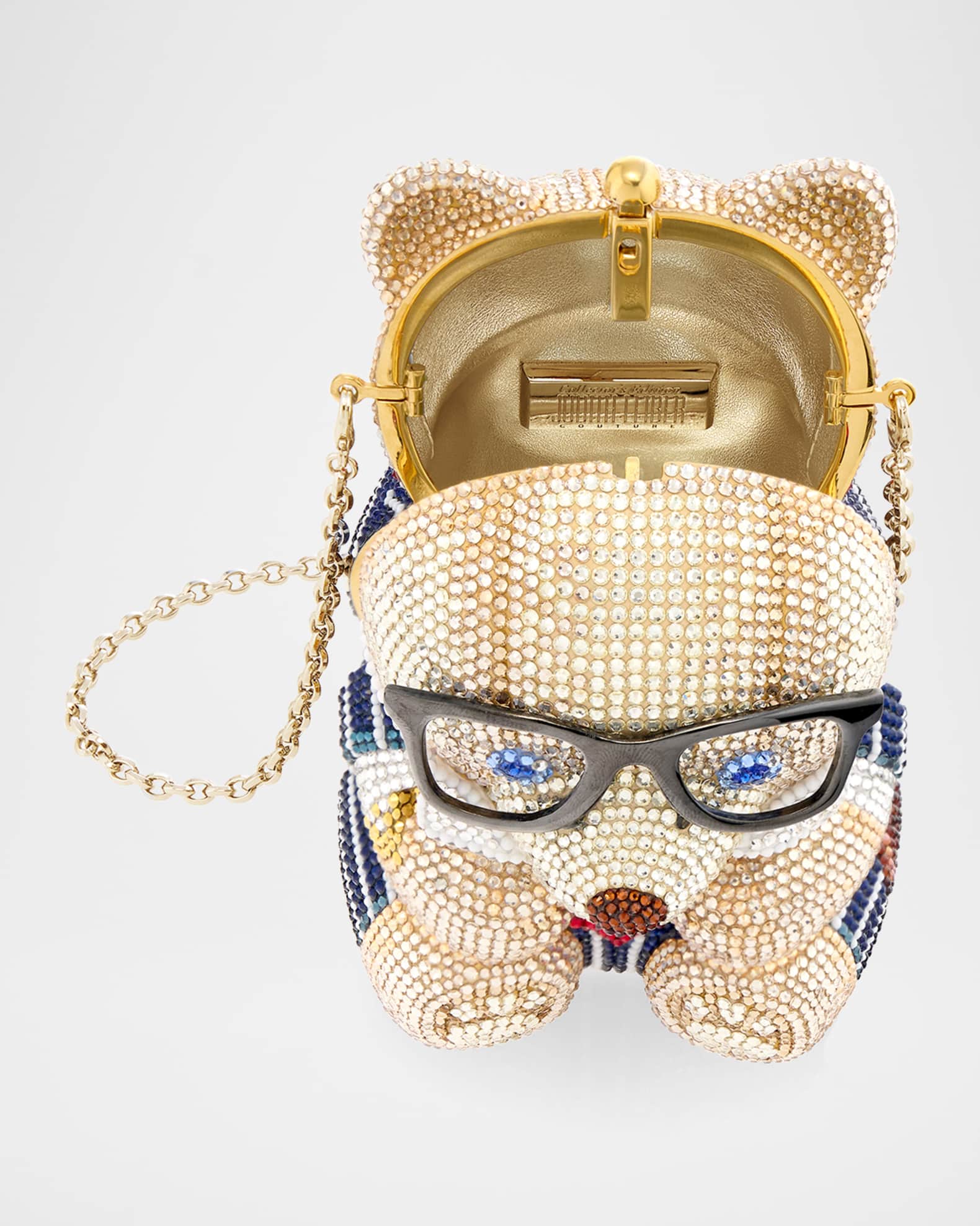 Judith Leiber Couture Mr. Smith Teddy Bear Crystal Clutch Bag | Neiman ...