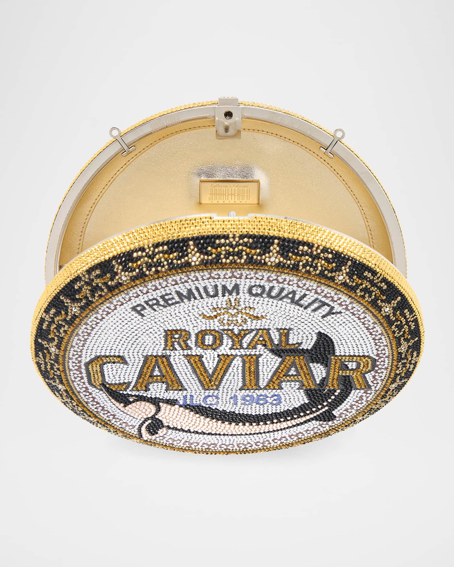 Judith Leiber Couture Royal Caviar Disc Clutch Bag | Neiman Marcus