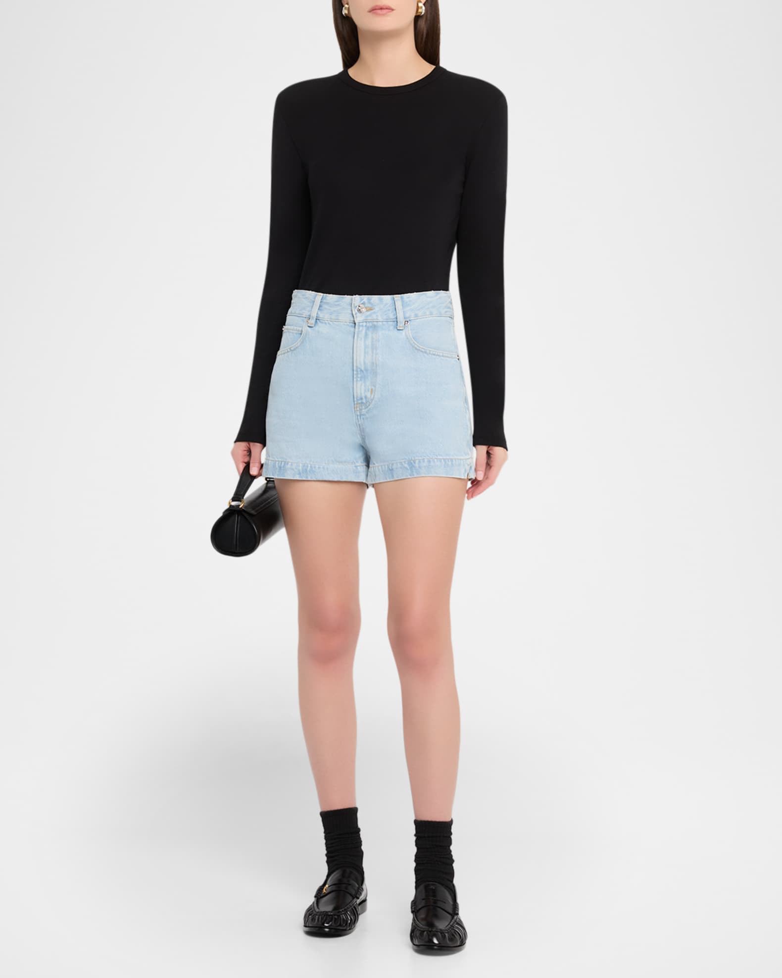 FRAME The Charm Denim Shorts | Neiman Marcus