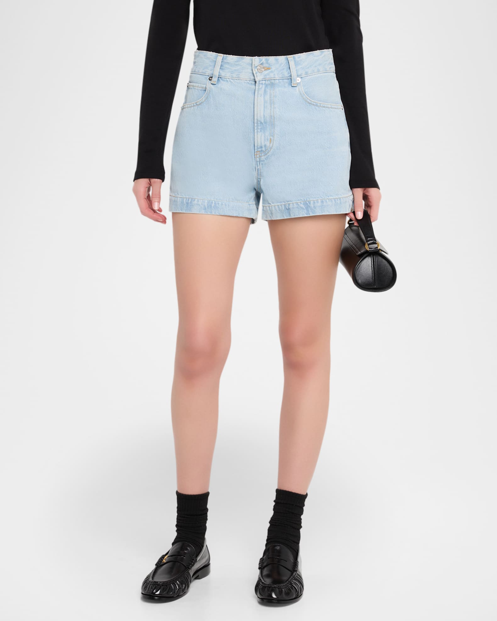 FRAME The Charm Denim Shorts | Neiman Marcus