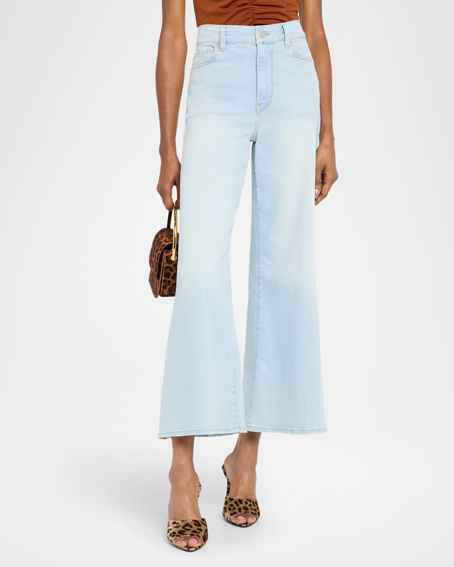 FRAME Le Palazzo Crop Jeans | Neiman Marcus