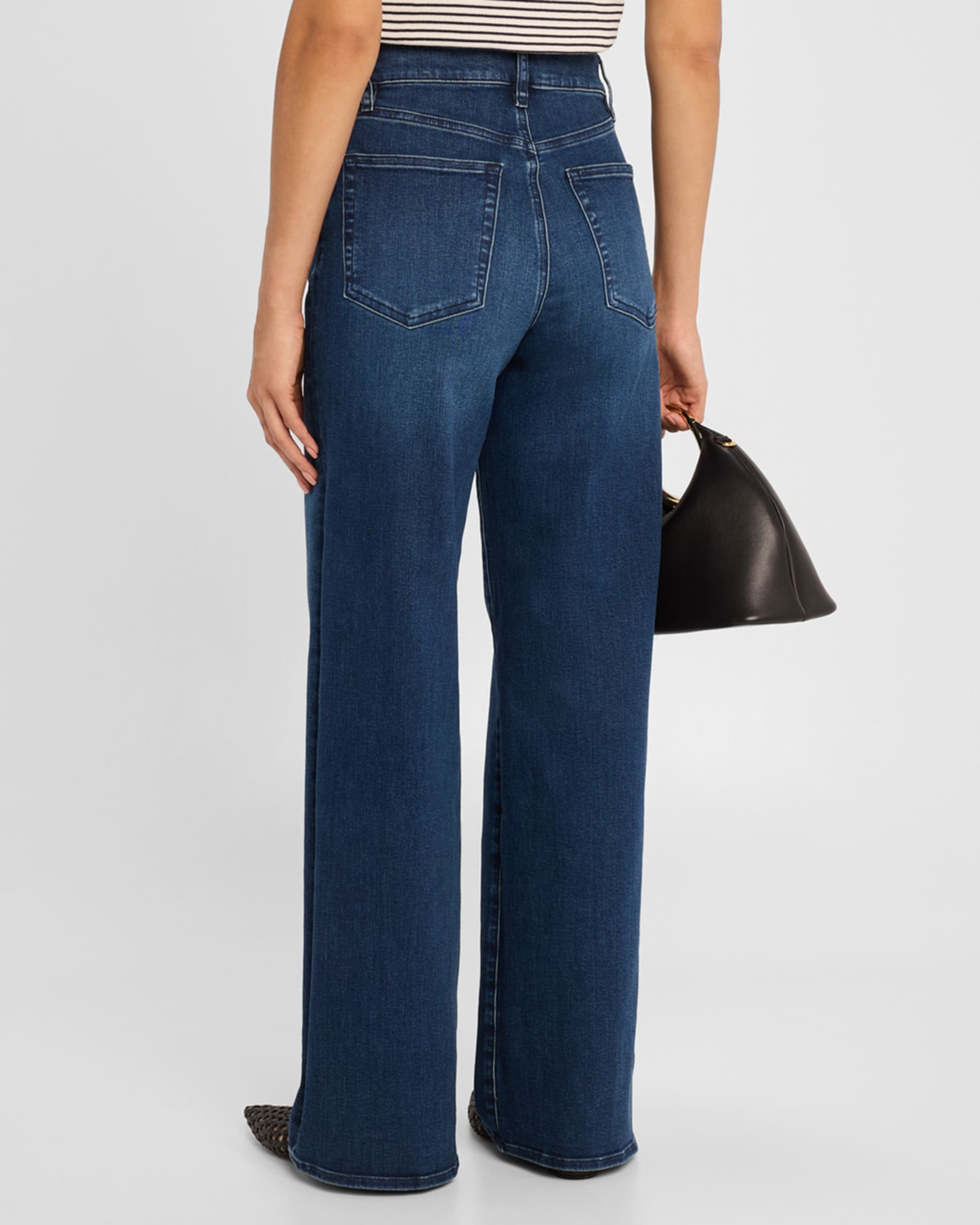 FRAME Le Slim Palazzo Long Jeans | Neiman Marcus