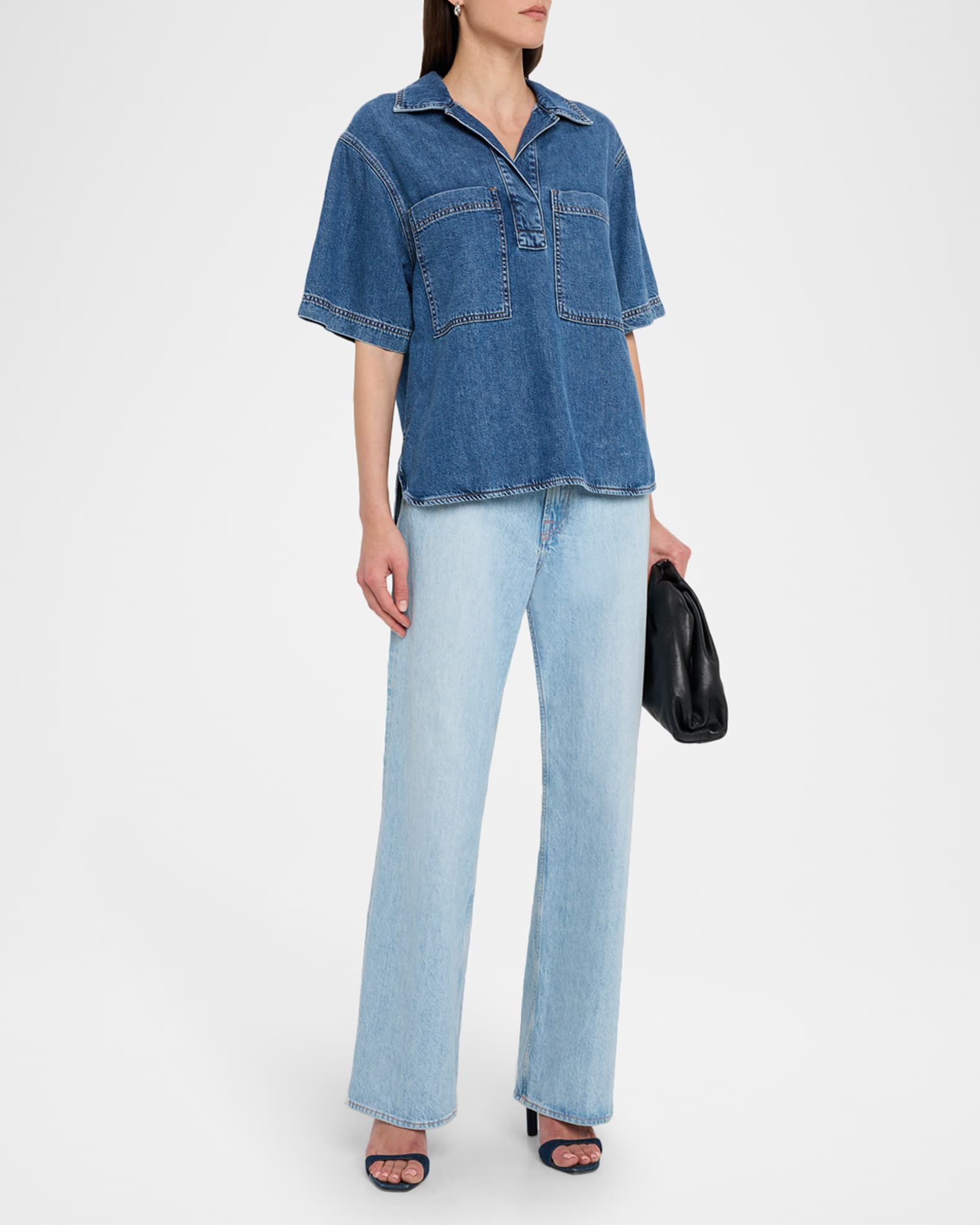 FRAME The Hi-Low Shirt | Neiman Marcus