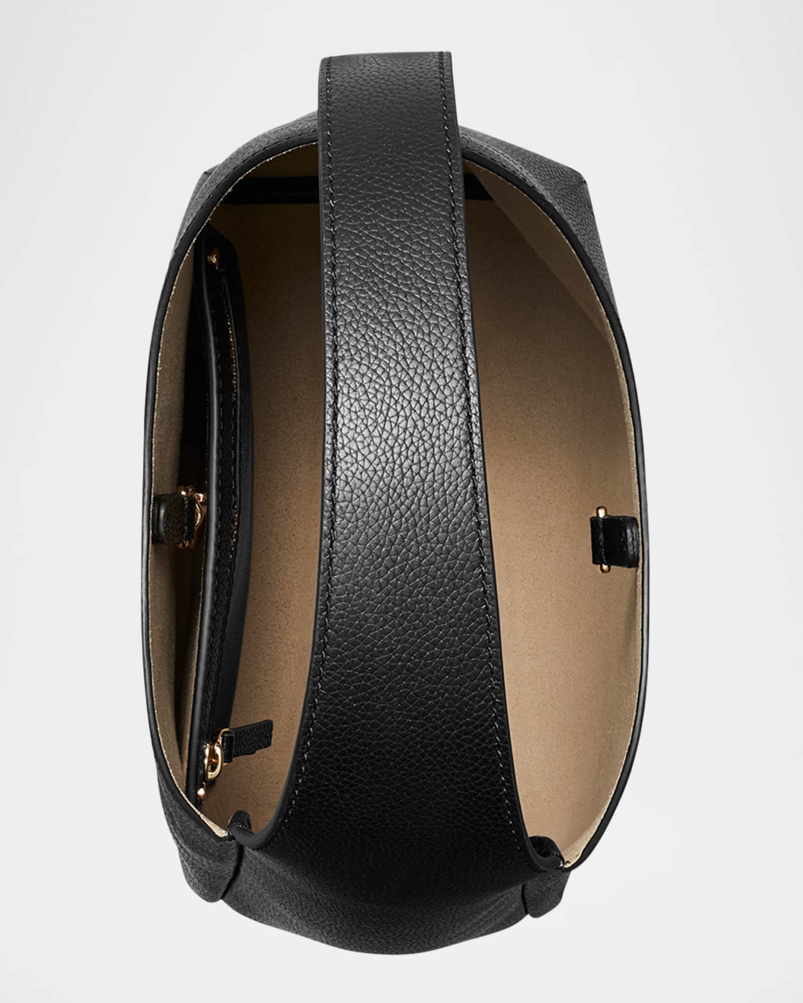 Tory Burch Romy Small Pebbled Leather Hobo Bag | Neiman Marcus