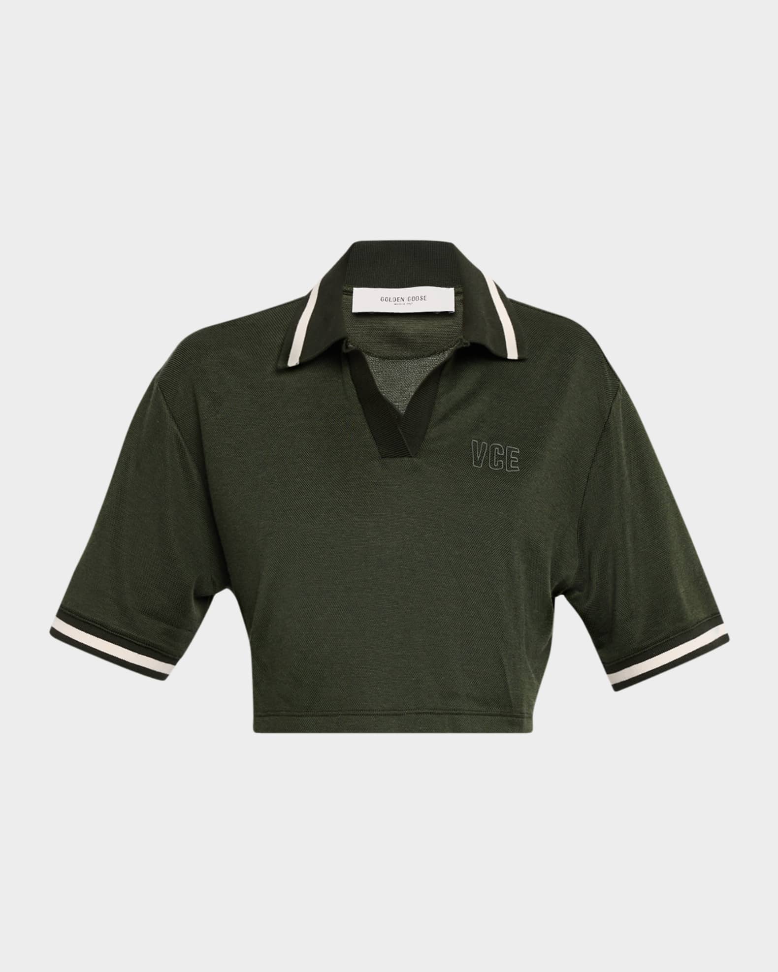 Golden Goose Journey Cropped Polo | Neiman Marcus