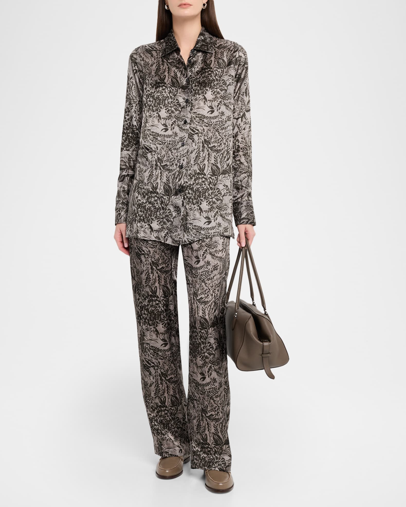Golden Goose Golden Floral Viscose Twill Pants | Neiman Marcus