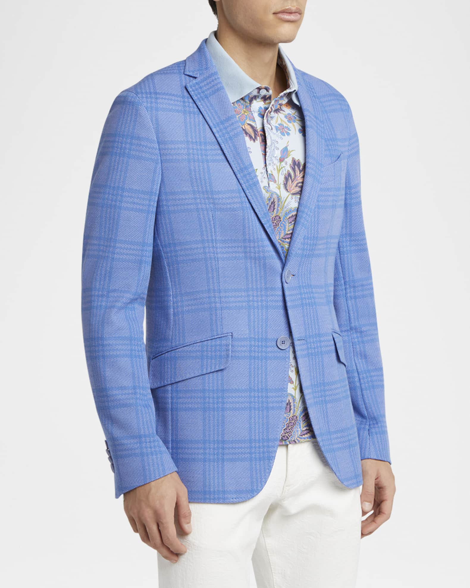 Etro Men's Tonal Check Two-Button Sport Coat | Neiman Marcus