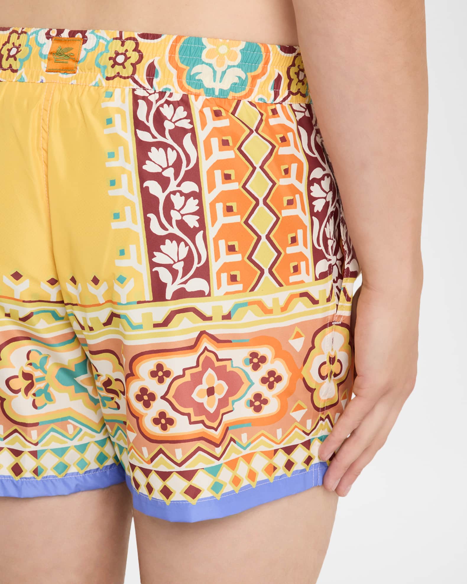 Etro Men's Bold Floral Swim Trunks | Neiman Marcus
