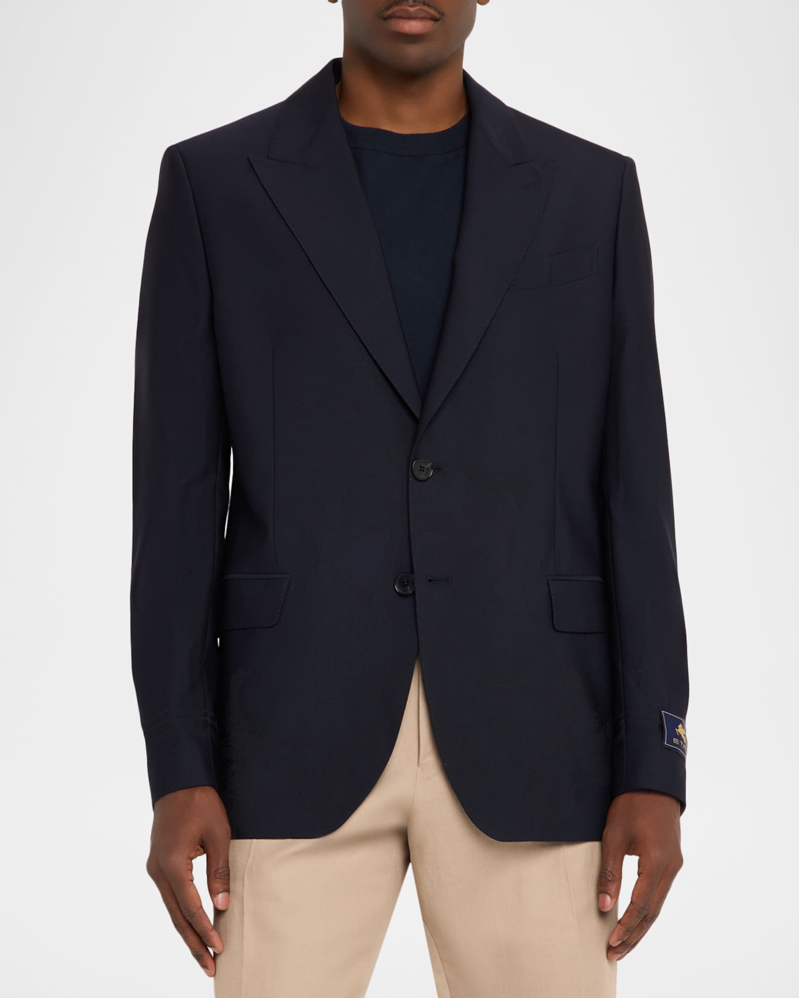 Etro Peak Lapel Wool Sportcoat | Neiman Marcus