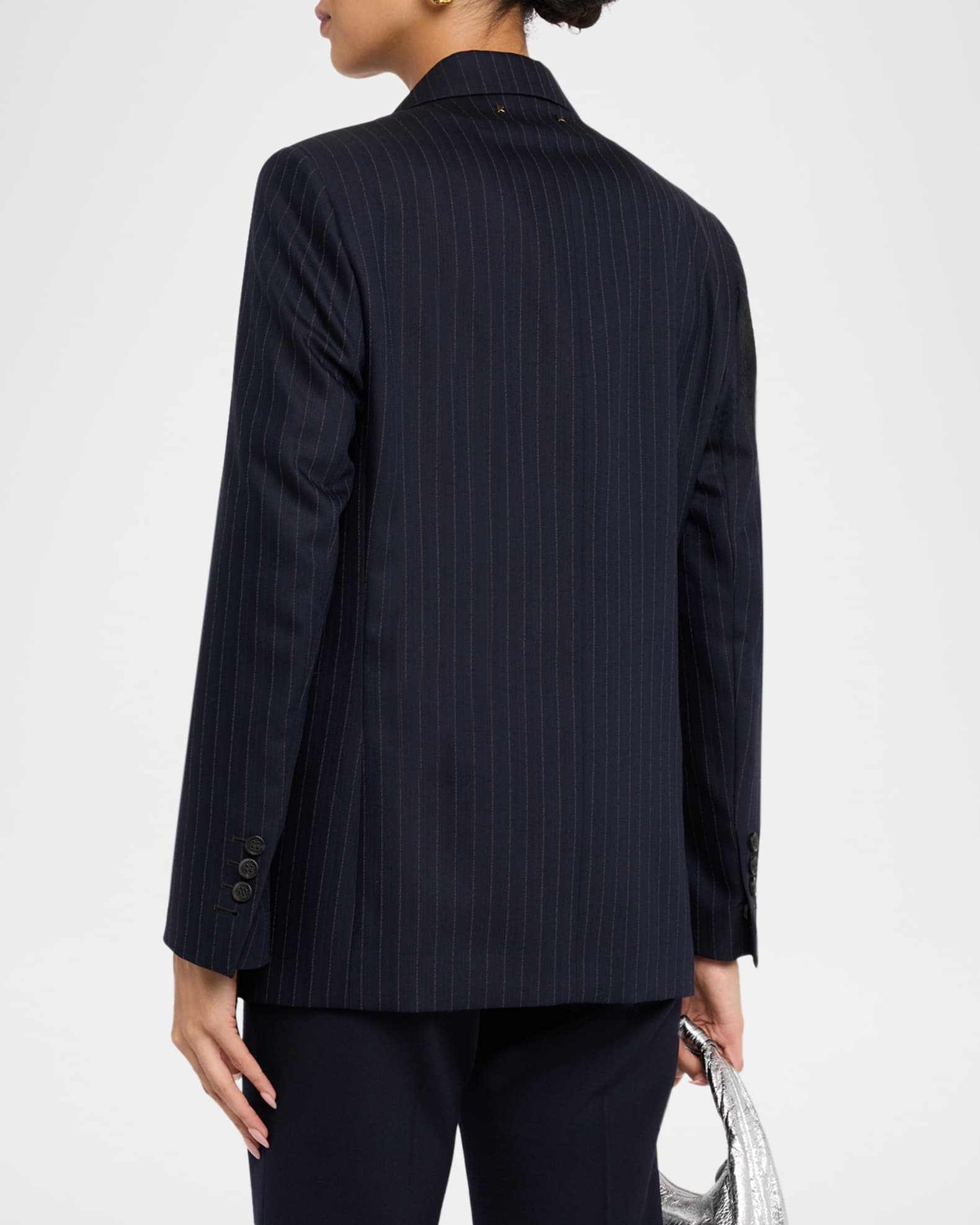 Golden Goose Journey Pinstripe Wool Jacket | Neiman Marcus
