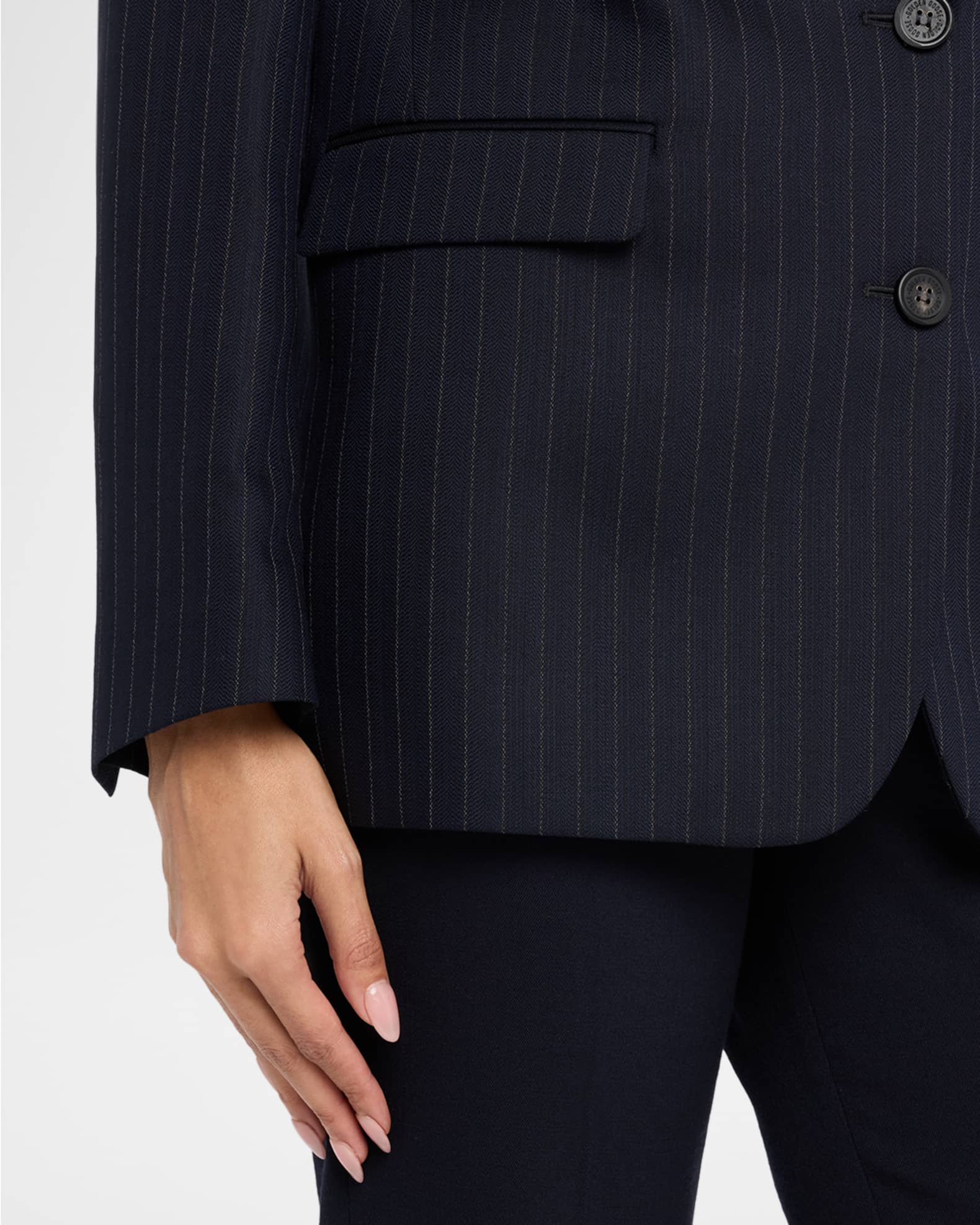 Golden Goose Journey Pinstripe Wool Jacket | Neiman Marcus