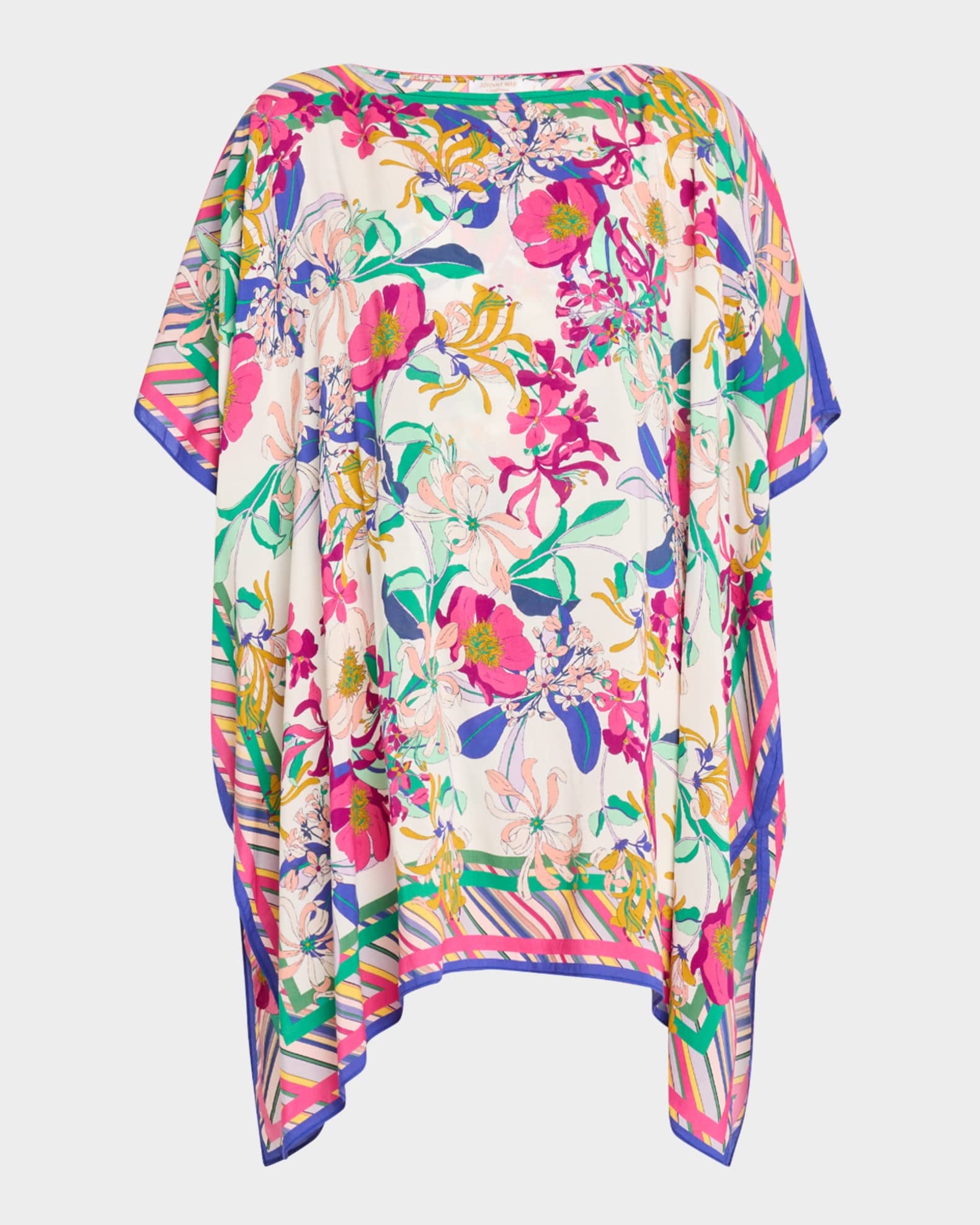 Johnny Was Aldric Boat-Neck Kaftan Coverup | Neiman Marcus Johnny Was Aldric Boat-Neck Kaftan Coverup | Neiman Marcus