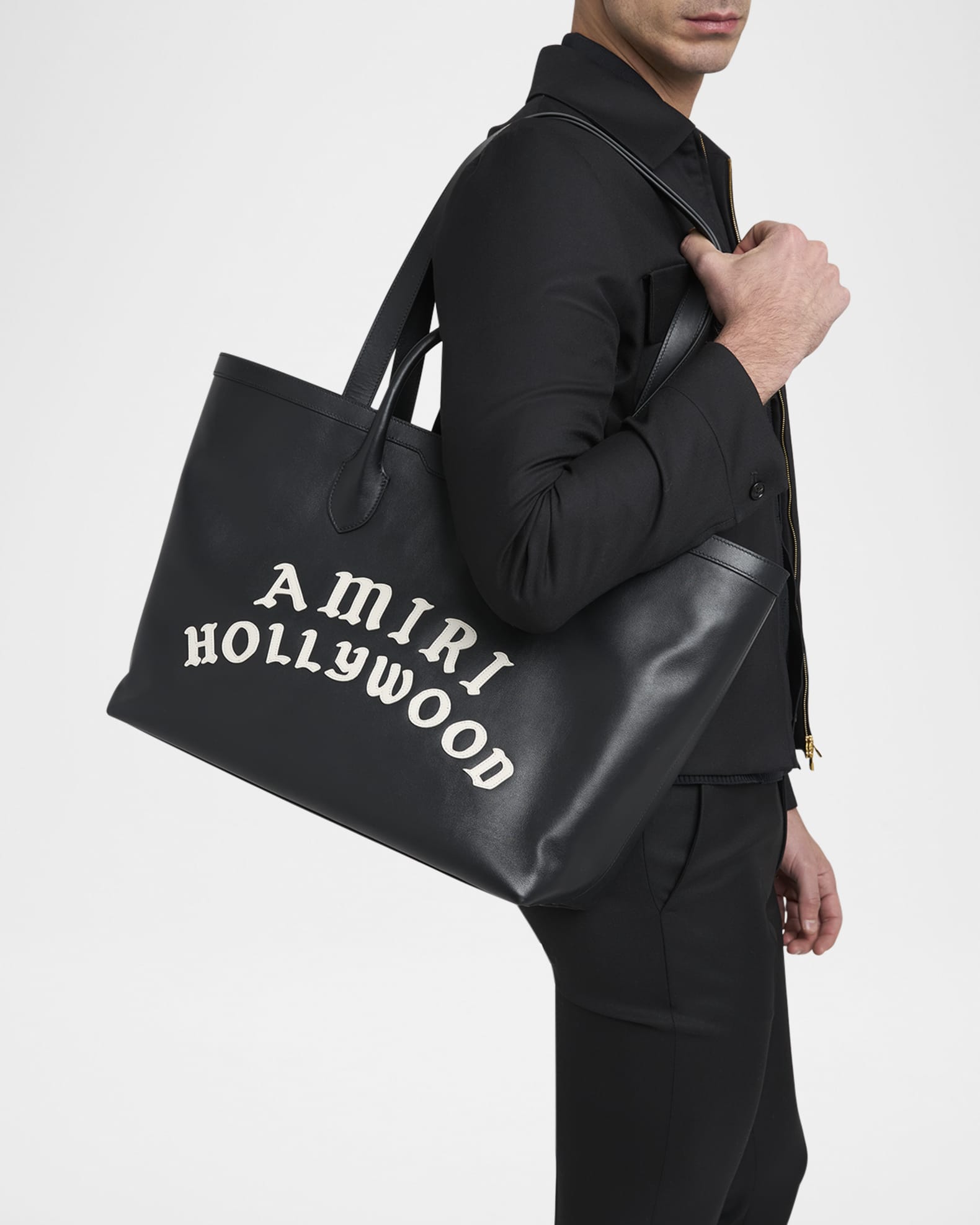 Amiri Men's Amiri Hollywood Leather Tote Bag | Neiman Marcus