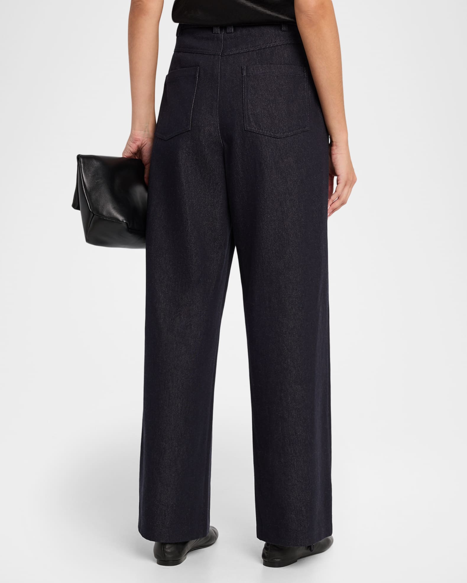 Vince High-Rise Cotton Twill Pants | Neiman Marcus