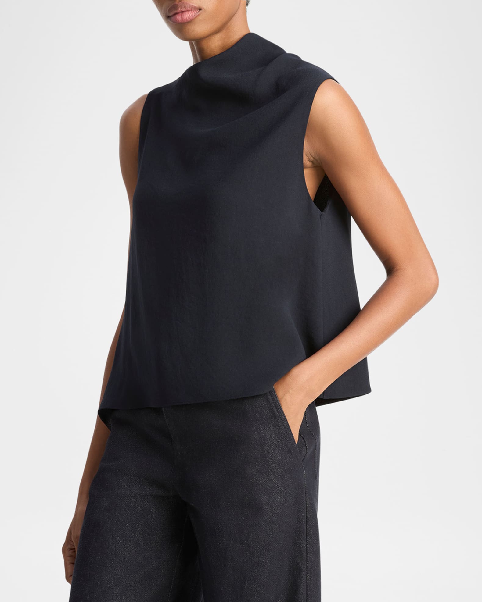 Vince Draped Asymmetric Top | Neiman Marcus