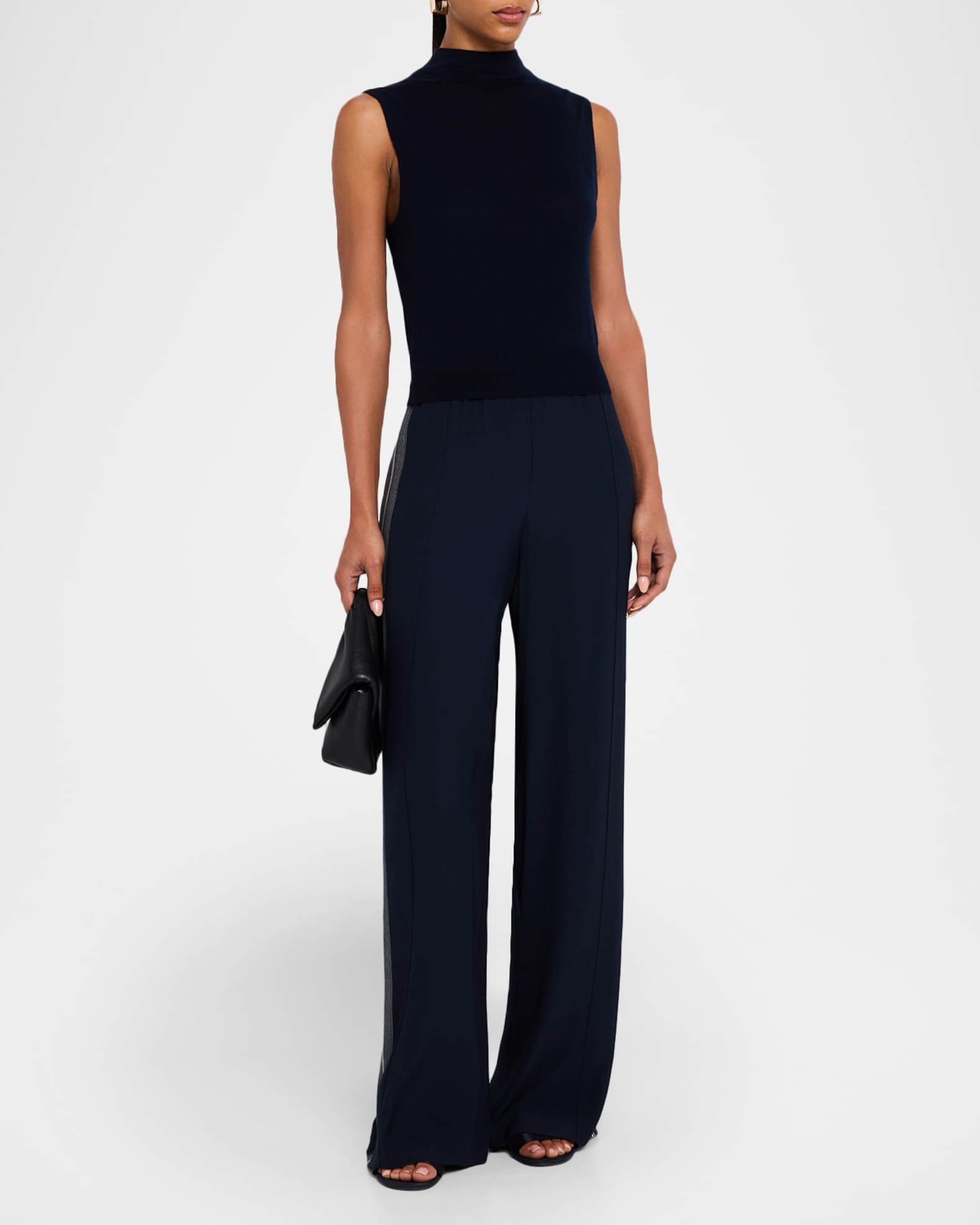 Vince Mid-Rise Stripe Pull-On Pants | Neiman Marcus
