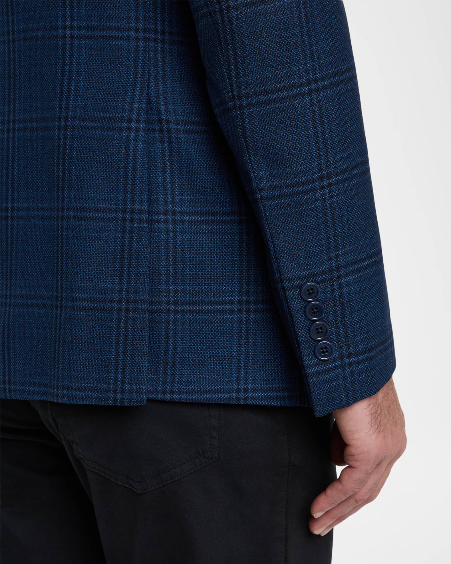 Emporio Armani Men's Prince of Wales Wool G Line Sport Coat | Neiman Marcus