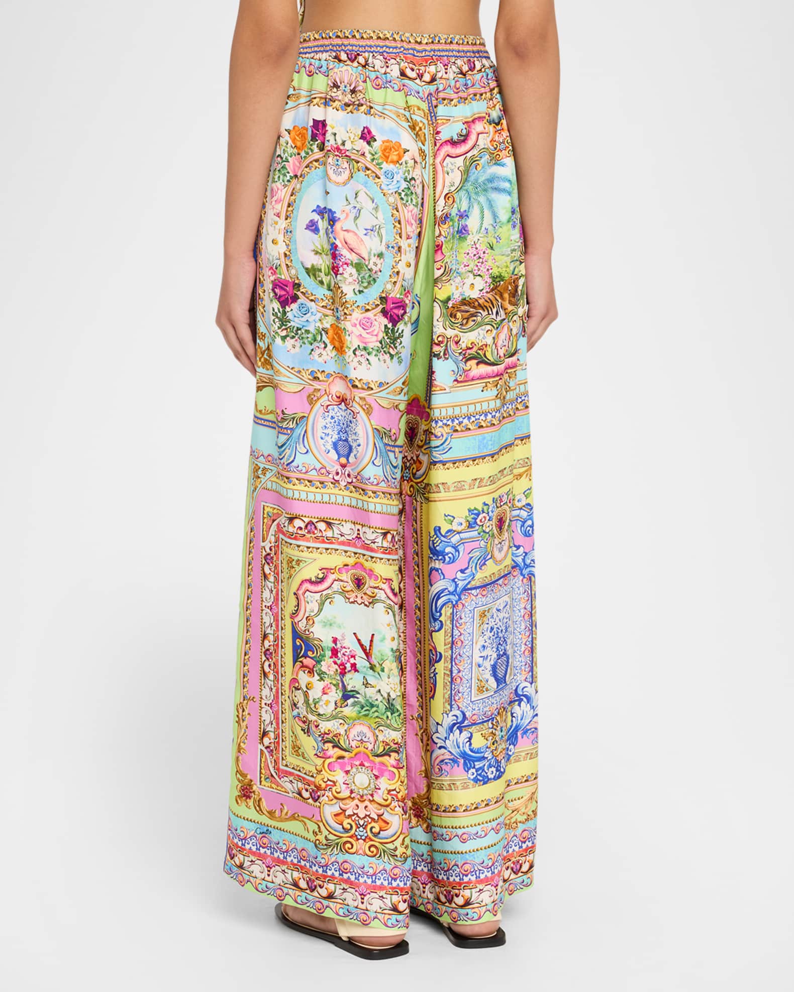 Camilla Spirit of Santa Maria Wide-Leg Trousers with Pockets | Neiman ...