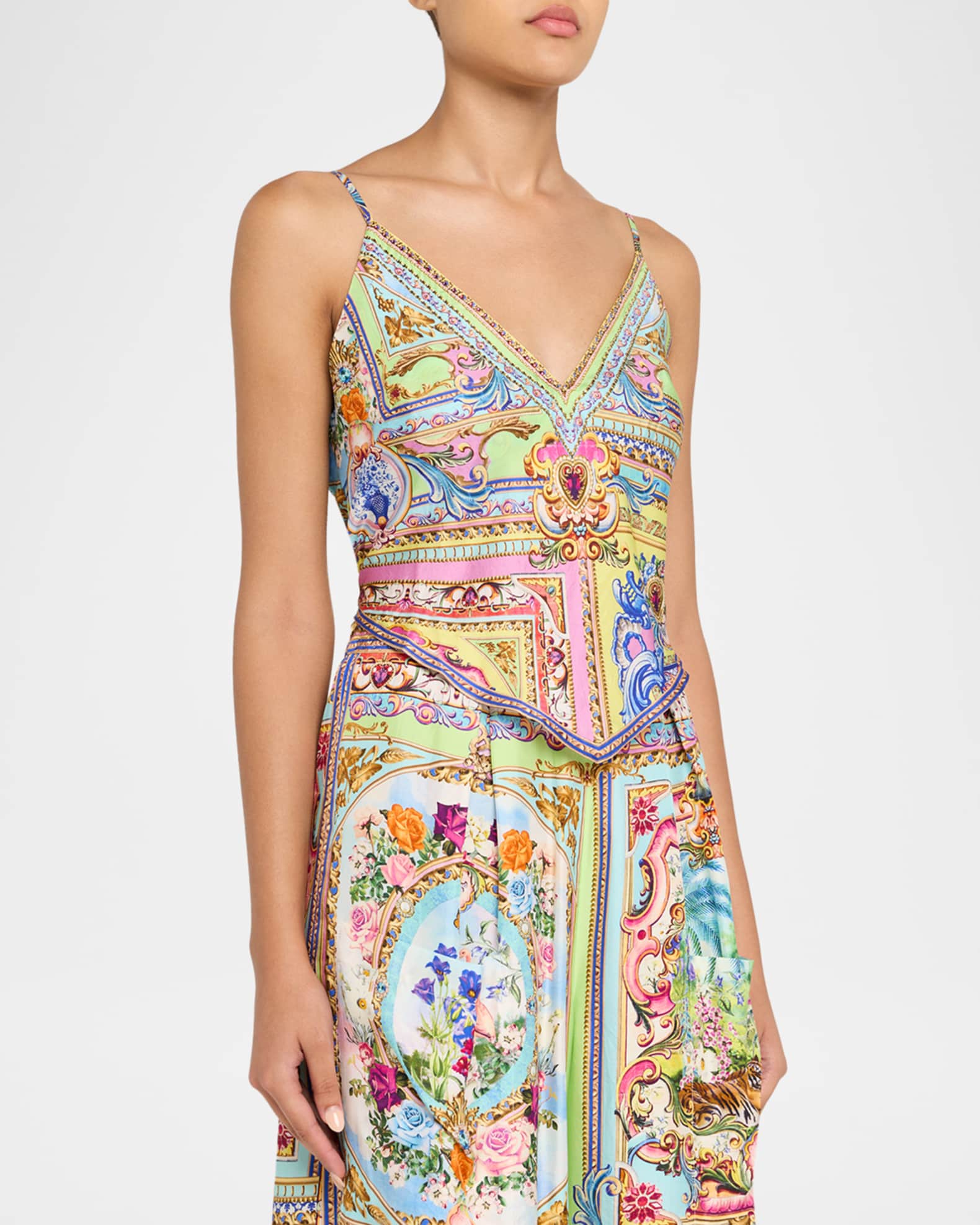 Camilla Spirit of Santa Maria Tie-Back Cami | Neiman Marcus