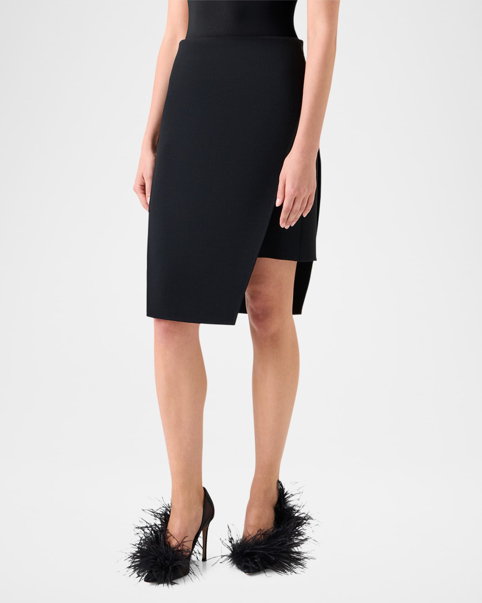 Akris Trapezoid Apron Mini Skirt | Neiman Marcus