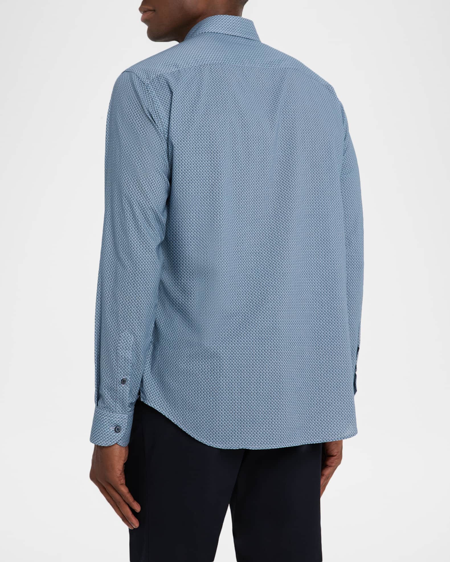 Emporio Armani Men's Cotton Diagonal Wave Sport Shirt | Neiman Marcus