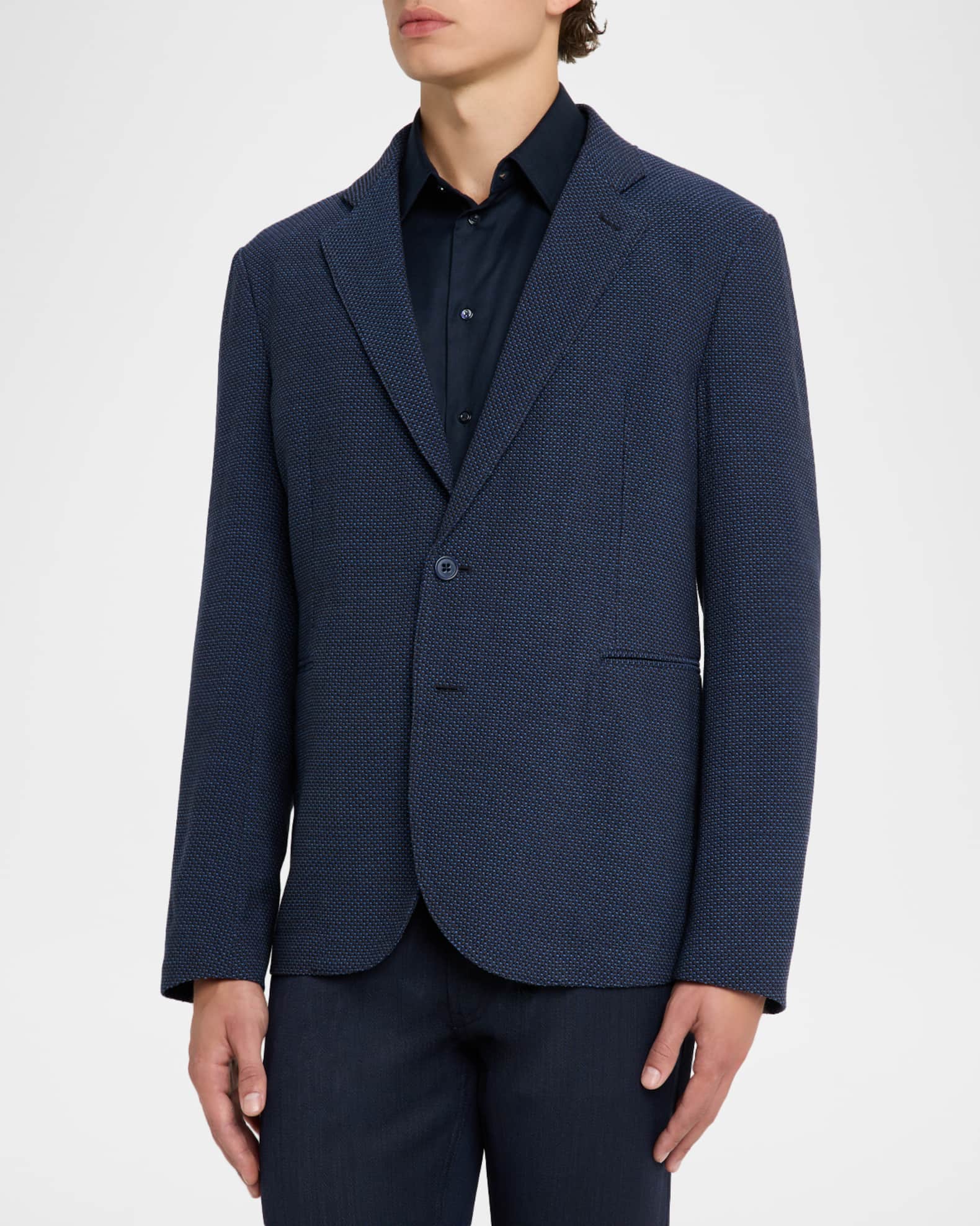 Emporio Armani Men's Jacquard Wool Soft Sport Coat | Neiman Marcus
