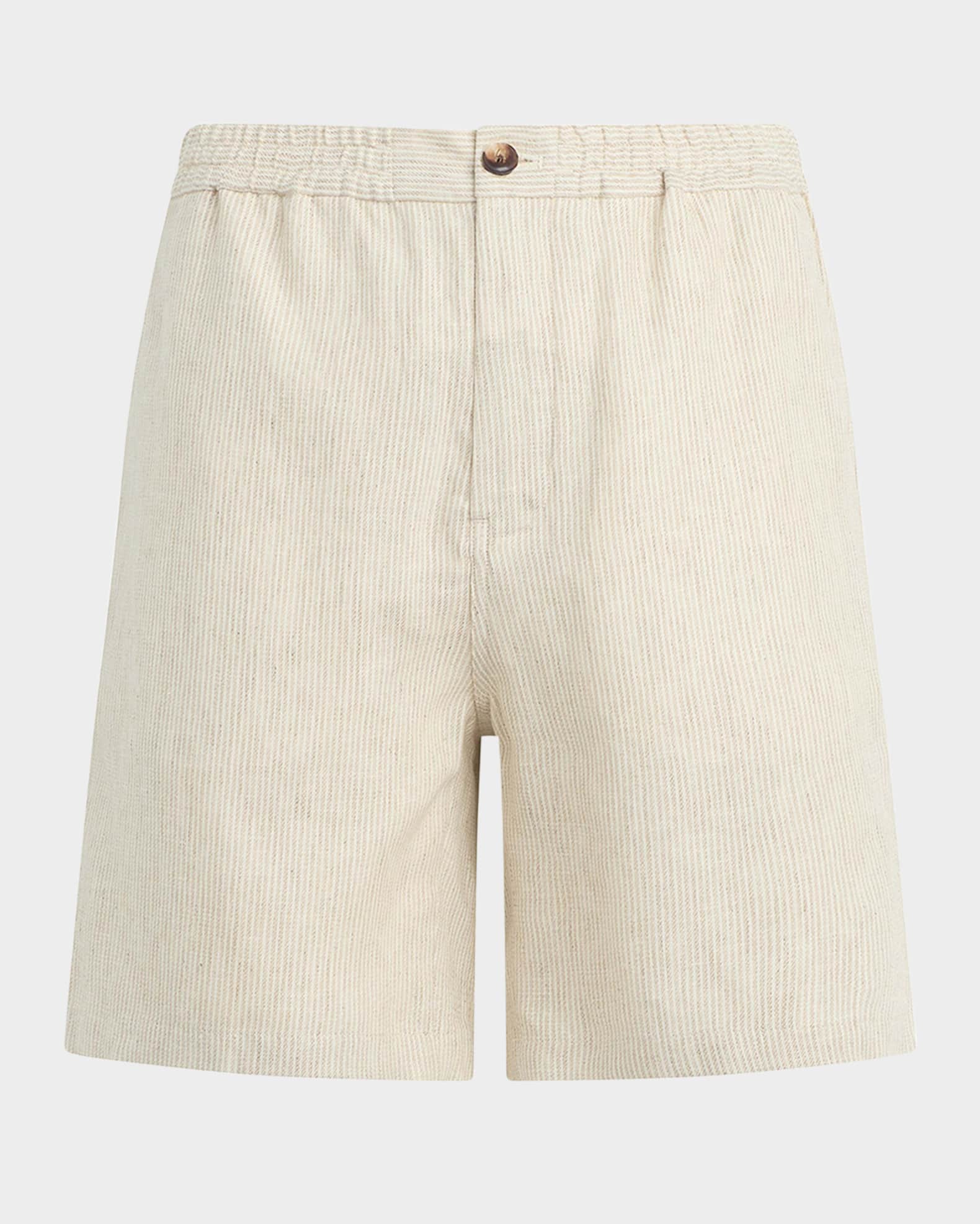 Joe's Jeans Men's Clarkson Micro-Stripe Linen Drawstring Shorts ...