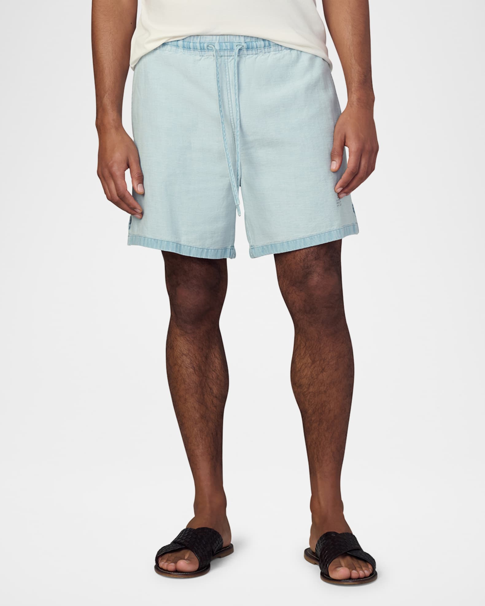 Joe's Jeans Men's Reverse Chambray Drawstring Shorts | Neiman Marcus