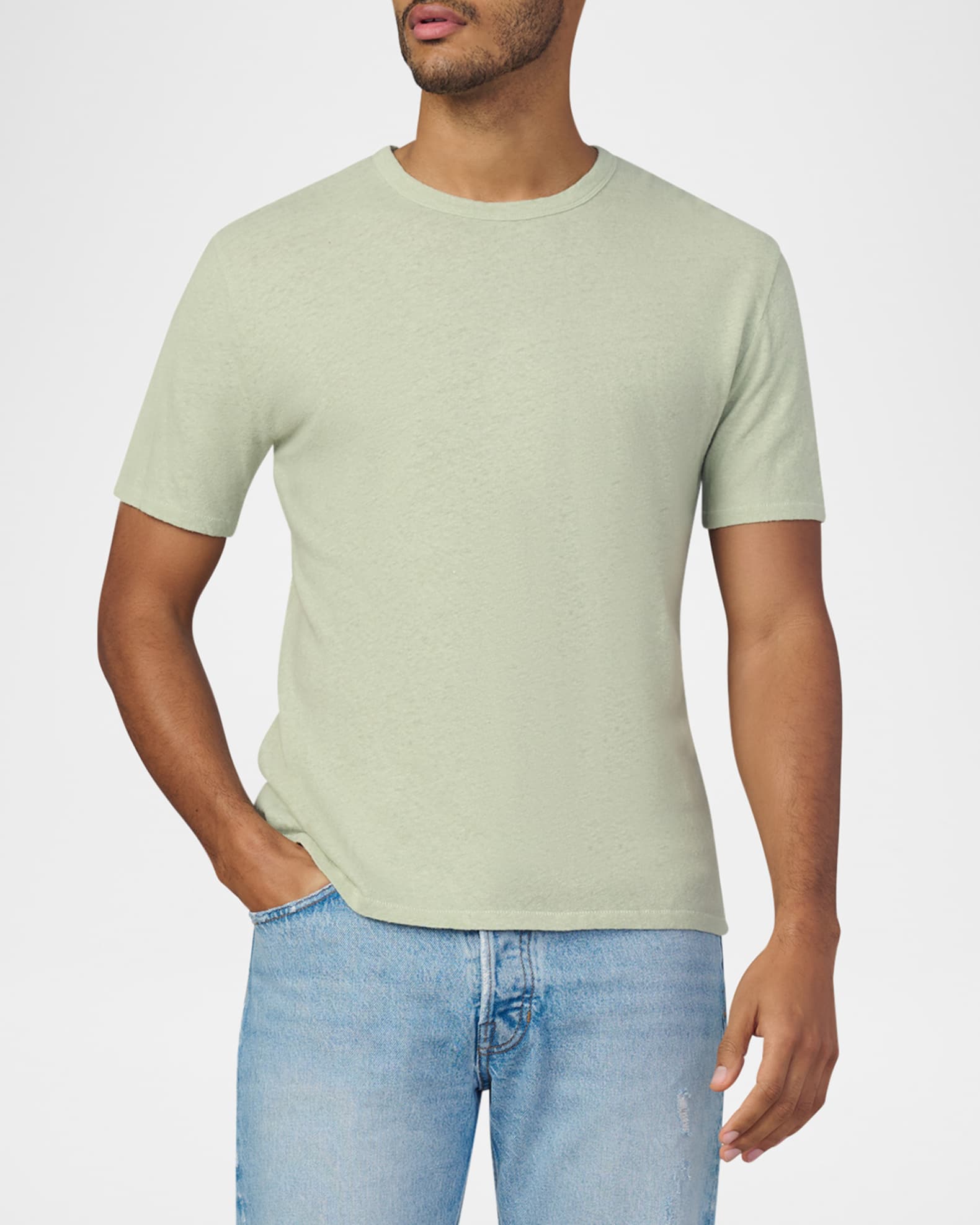 Joe's Jeans Men's Bespoke Cotton and Linen Crewneck T-Shirt | Neiman Marcus