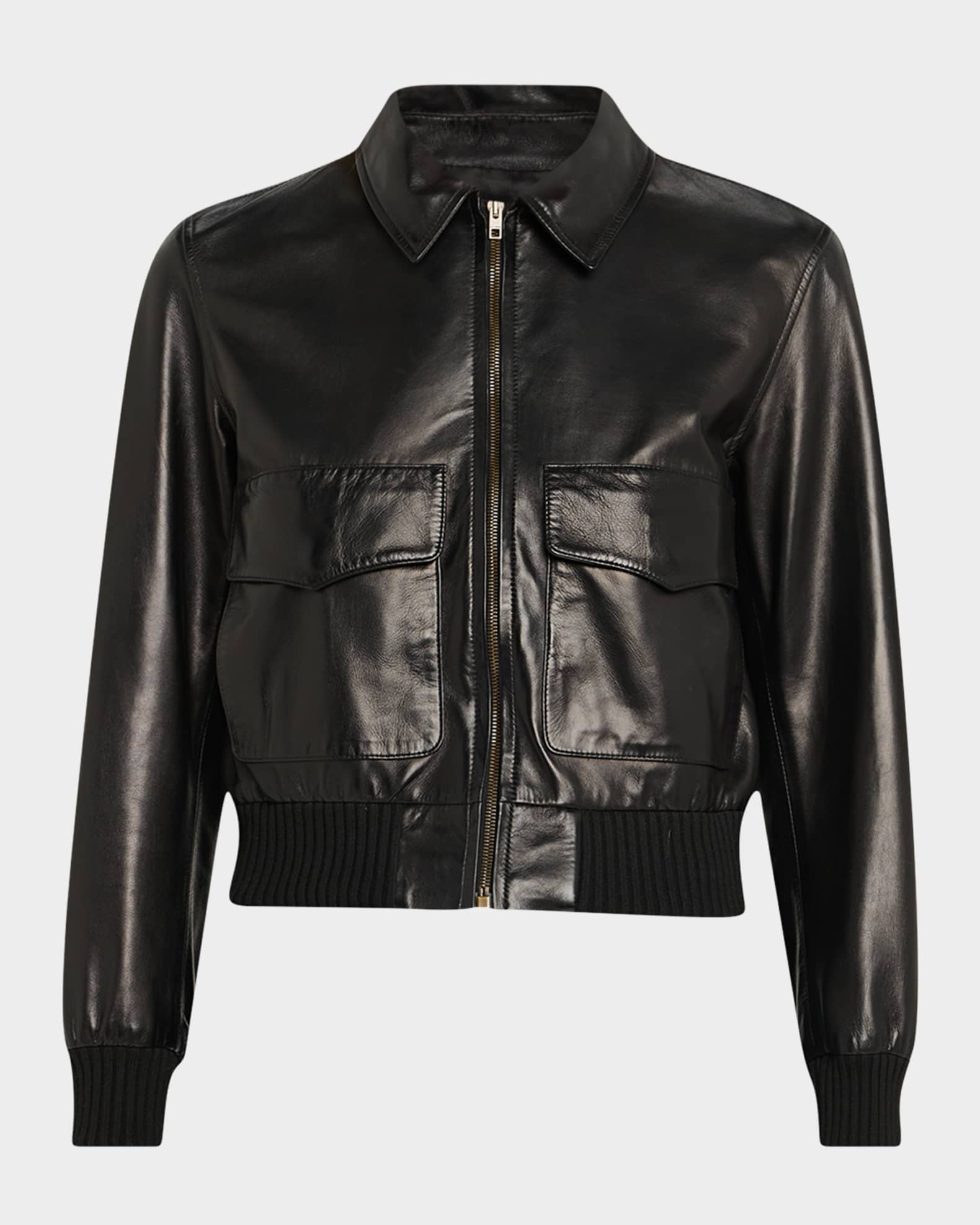 Nili Lotan Redley Leather Bomber Jacket | Neiman Marcus