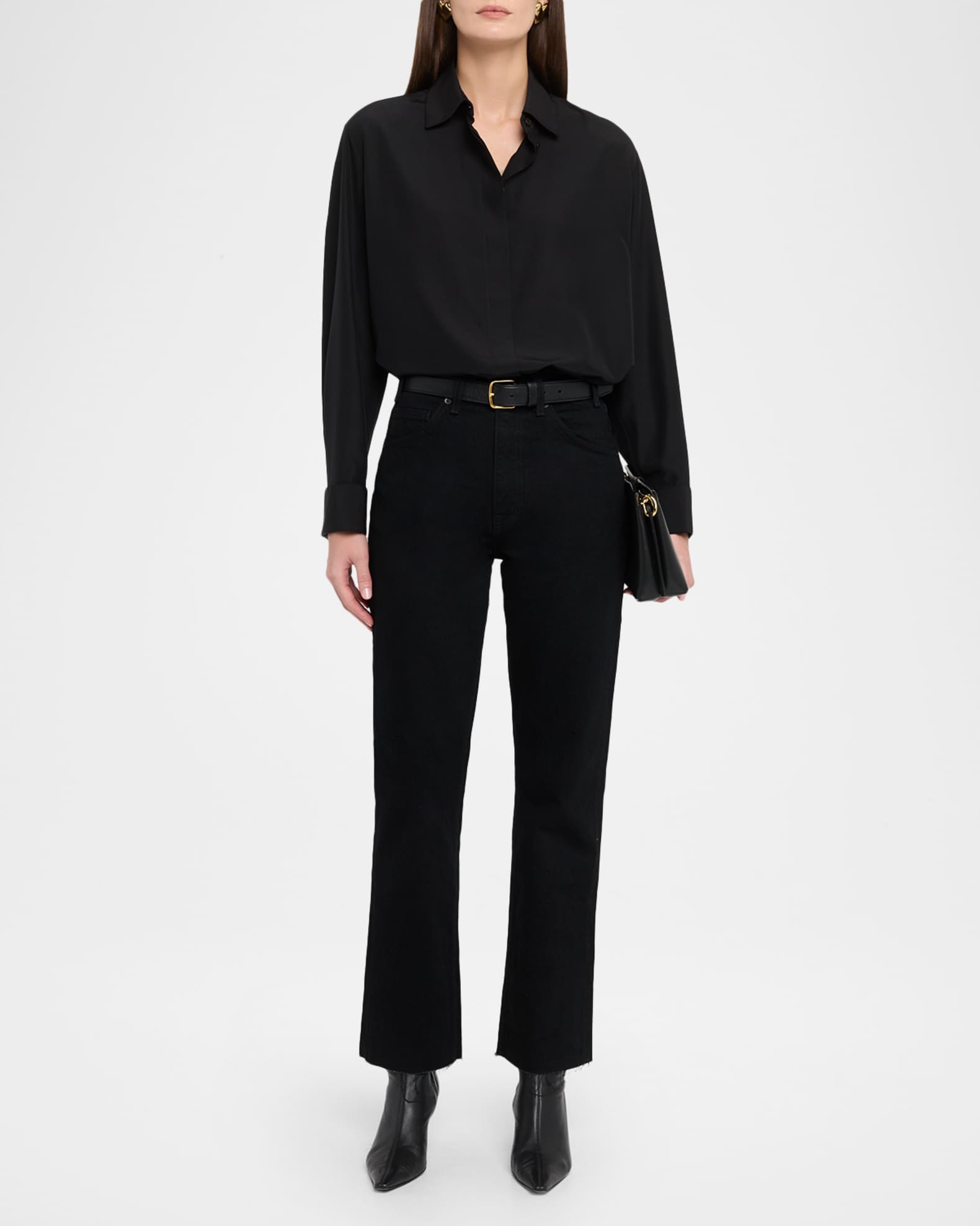 Nili Lotan Calla Straight-Leg Ankle Jeans | Neiman Marcus