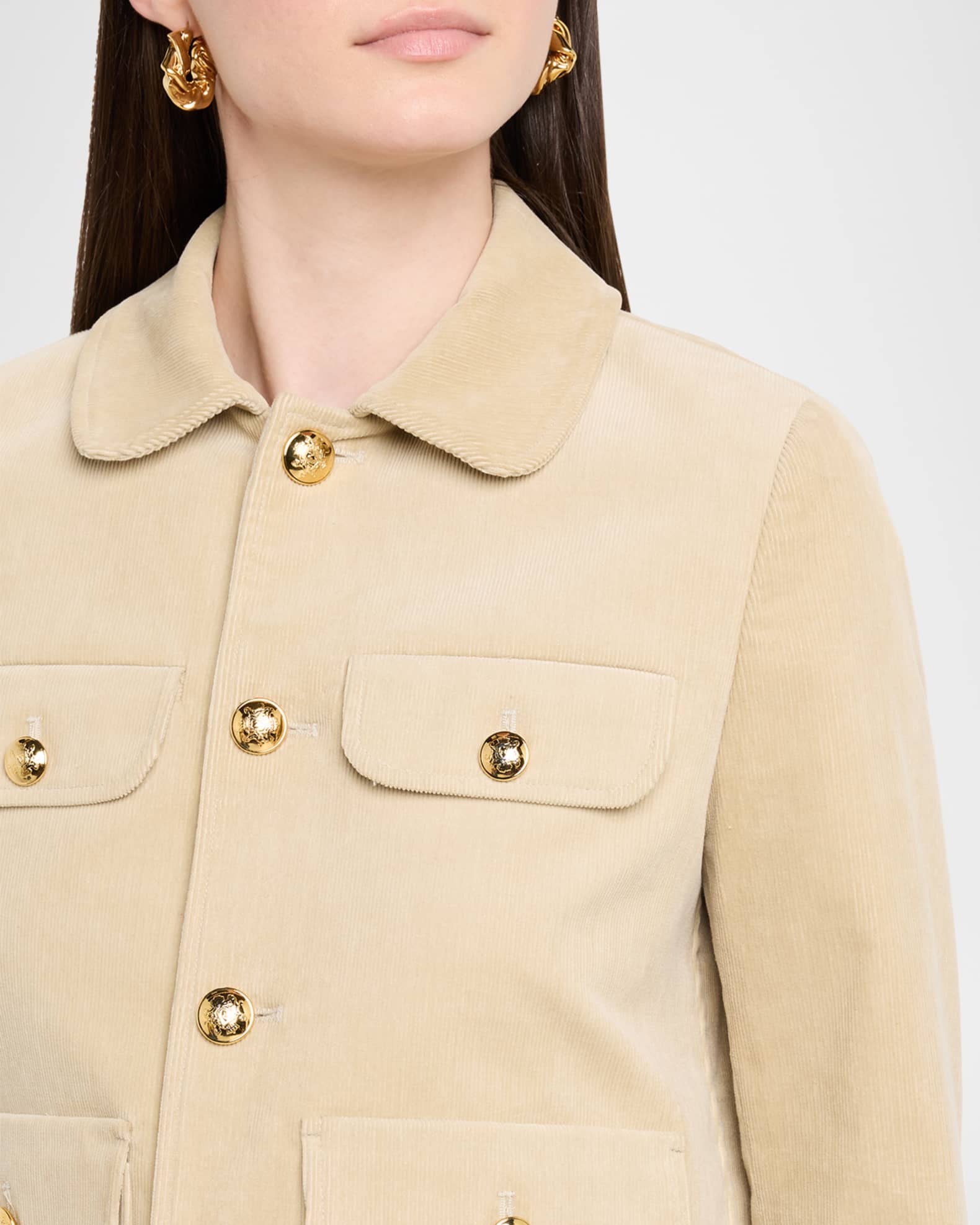 Nili Lotan Chamonix Corduroy Short Jacket | Neiman Marcus